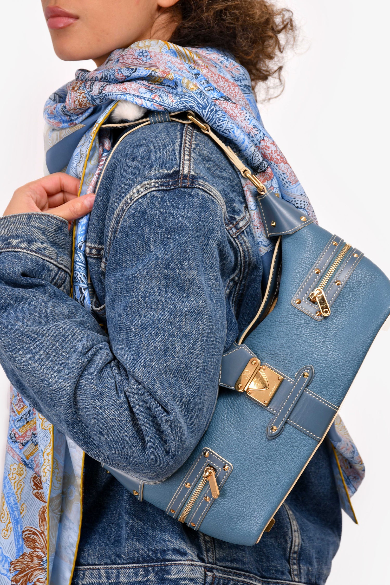 Louis Vuitton 2005 Blue Leather Shauli L'impetueux Shoulder Bag – Mine & Yours