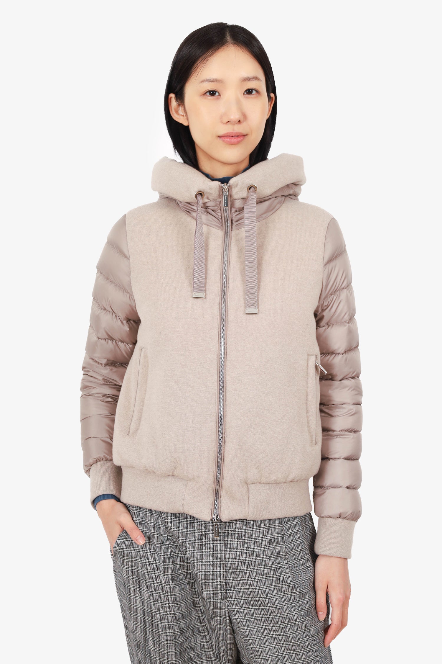 Moorer Biege Wool/Cashmere Puffer Jacket with Hood Size 40 – Mine & Yours