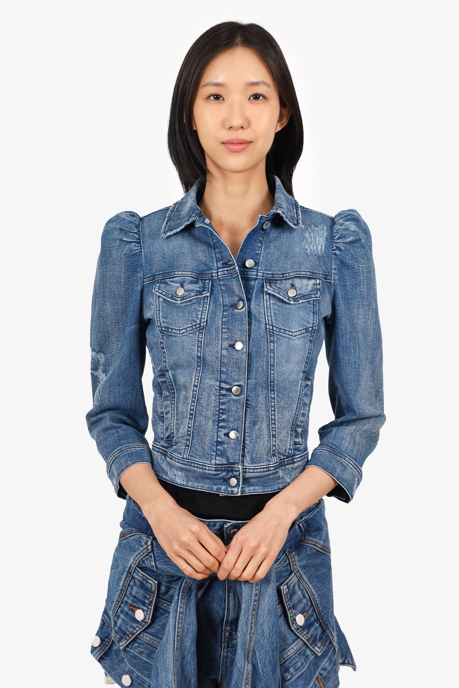 Retrofete Blue Denim Puff Sleeve Ada Jacket Size XS – Mine & Yours