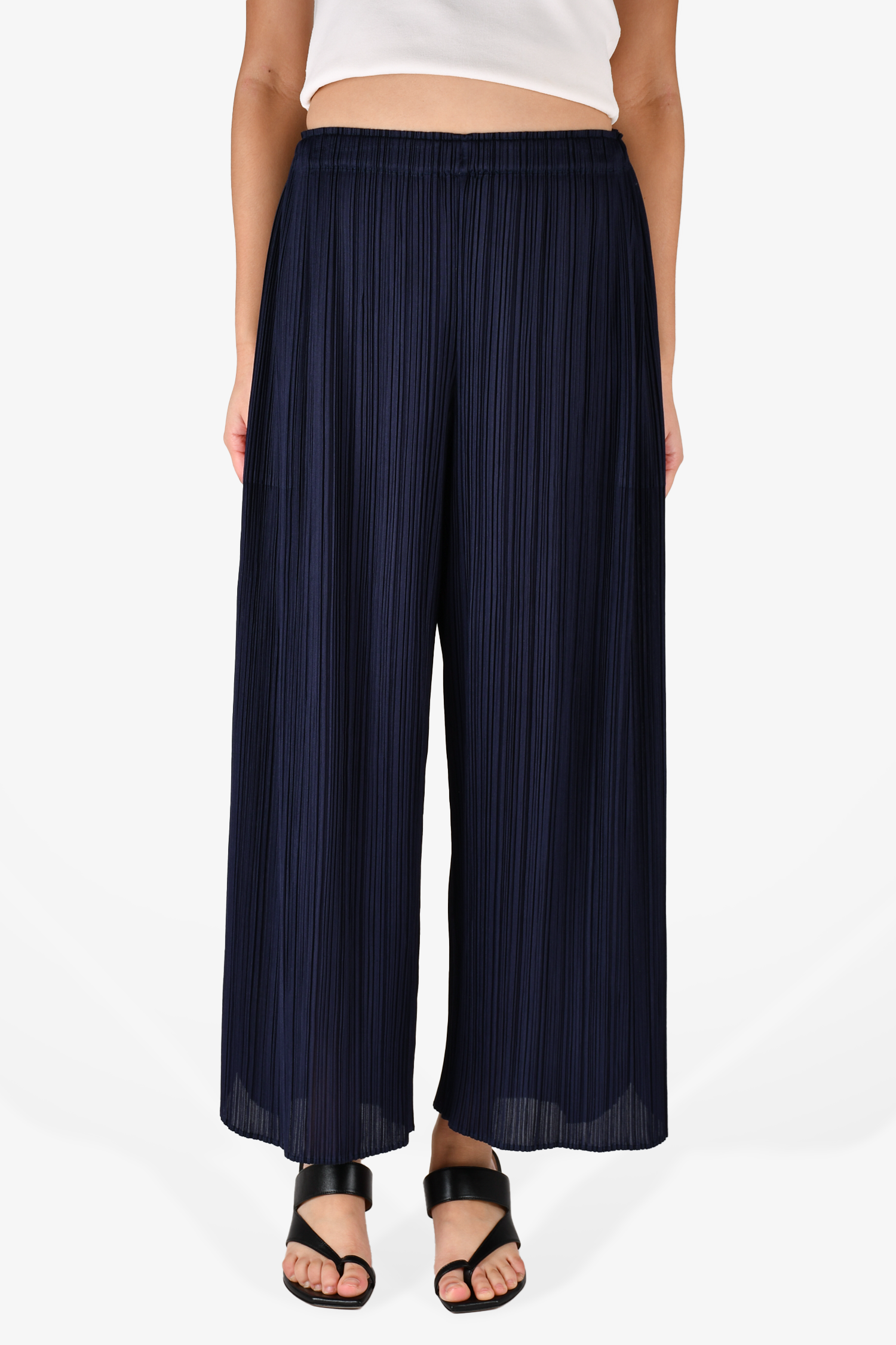 Pleats Please Blue Pleated Palazzo Pants Size 2 – Mine & Yours