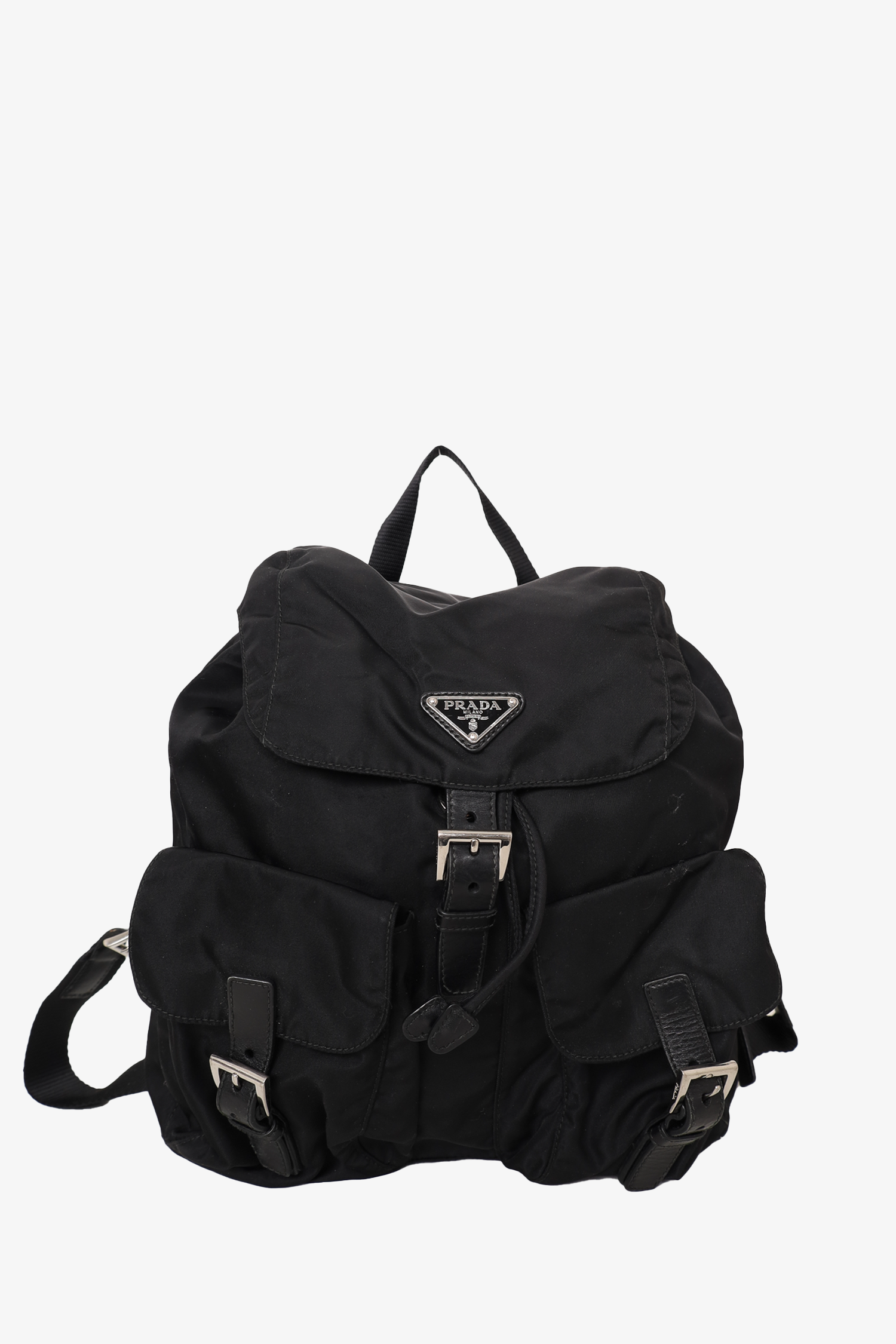 Prada Black Nylon/Saffiano Leather Trim Backpack – Mine & Yours