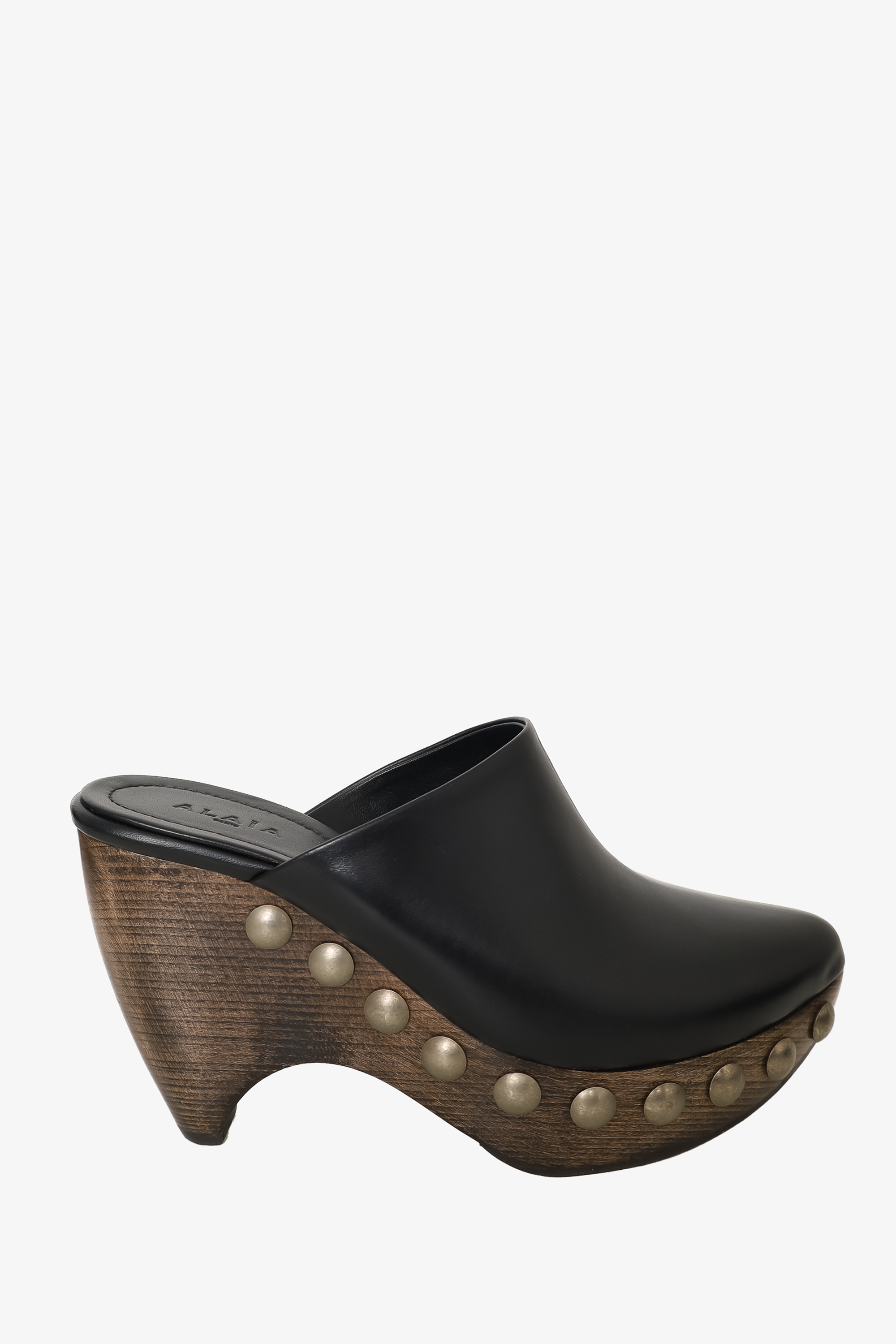 Alaïa Black Leather Studded Clogs Size 38 – Mine & Yours