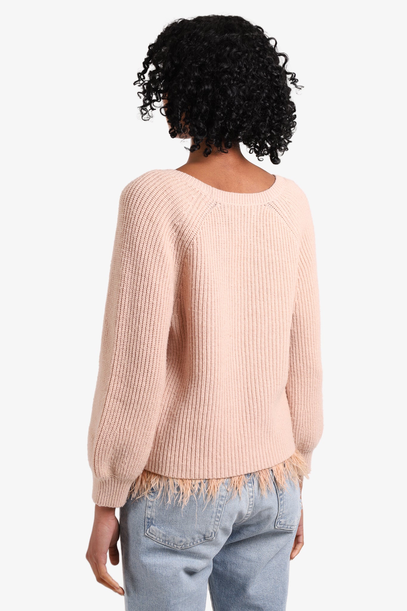 Alice + Olivia Pink Wool Sweater With Ostrich Feathers Size XS – Mine ...
