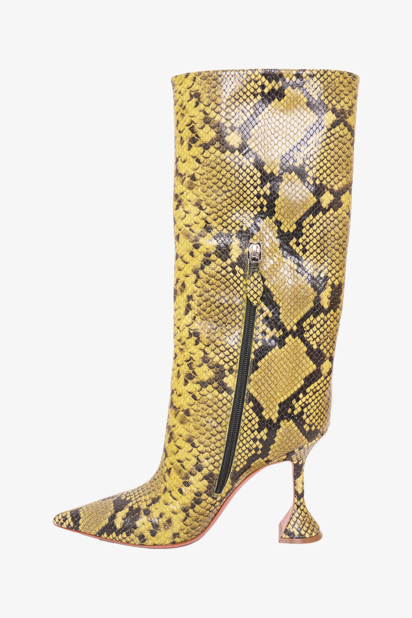 Amina Muaddi Green Rain Python-print Boots Size 40 – Mine & Yours