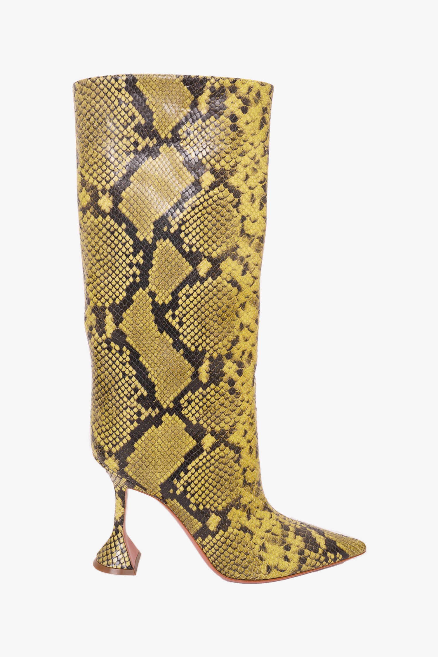 AMINA MUADDI Green Rain Python-print Boots Size 40 – Mine & Yours