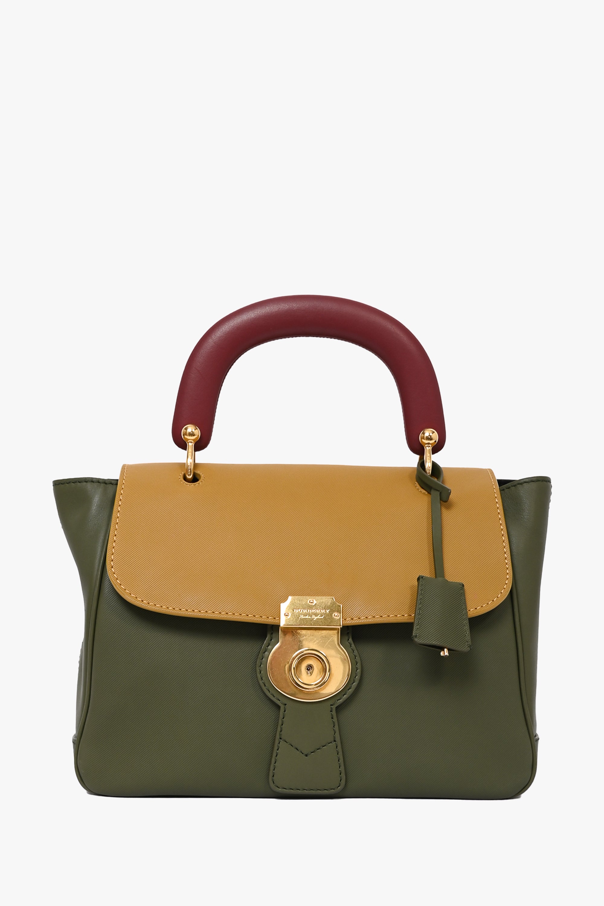 Burberry Green Bi-Colour Leather Top Handle – Mine & Yours