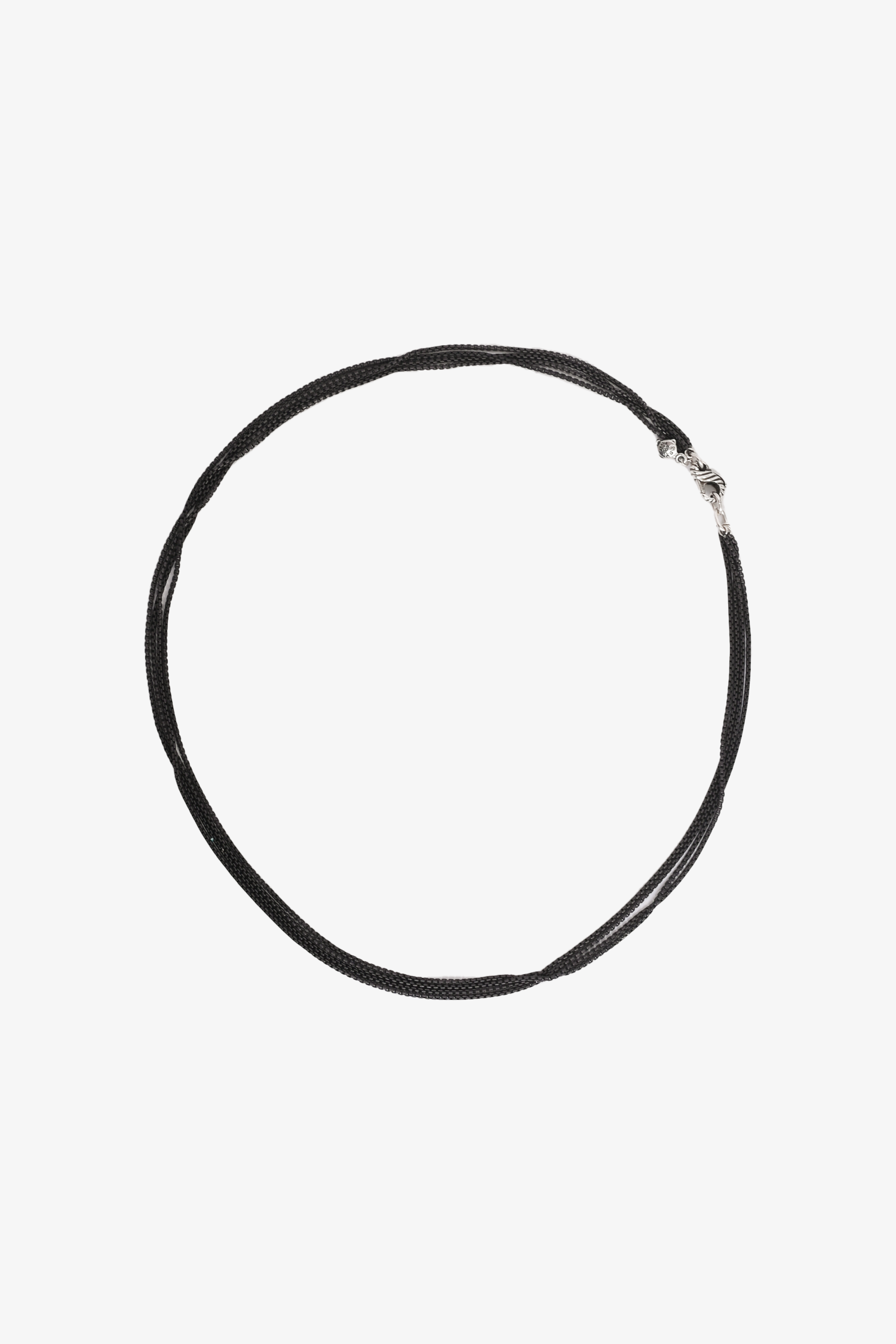 David Yurman 900 Sterling Silver Baby Box Multi-Strand Chain Necklace ...