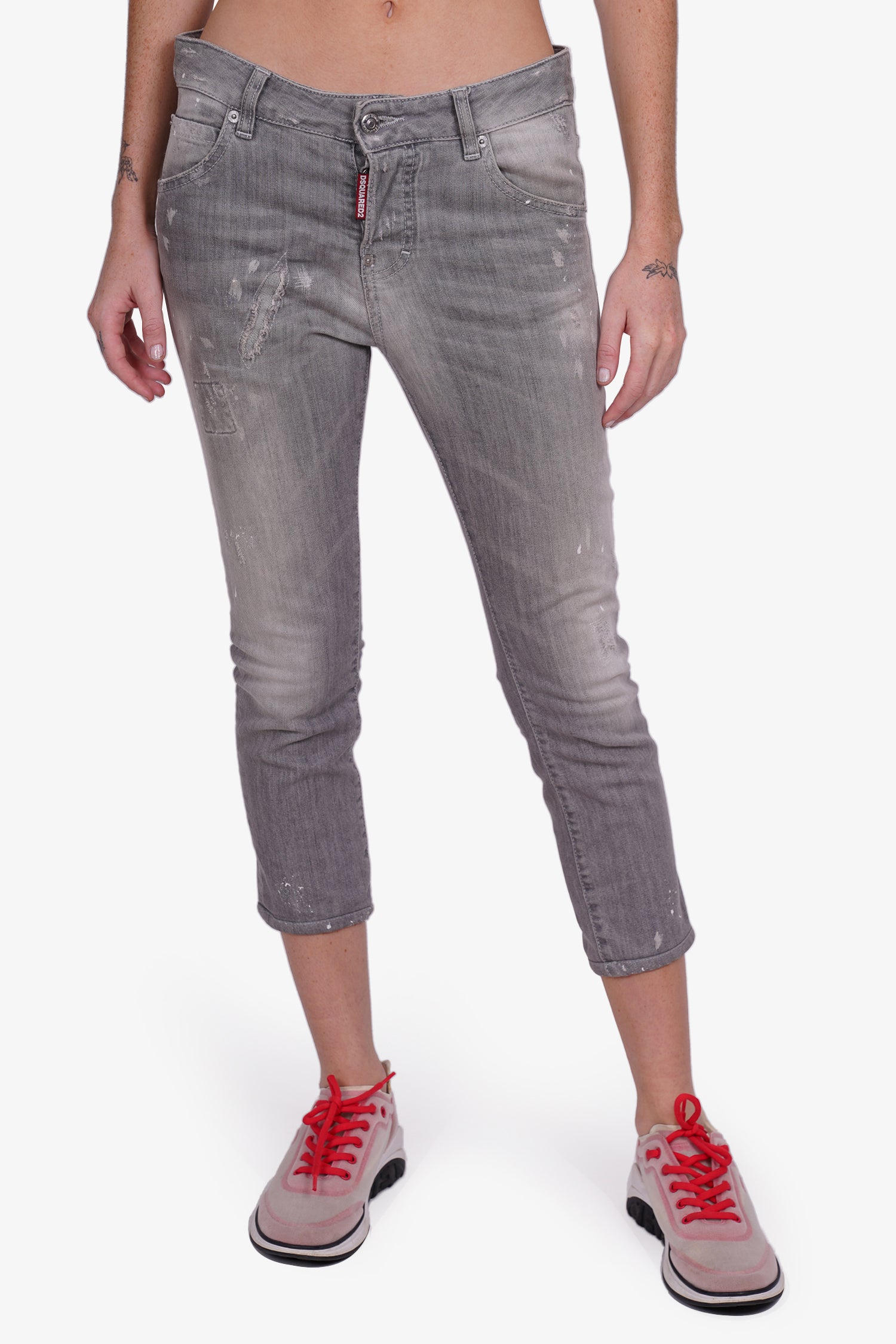Dsquared2 Grey Paint Splatter Jeans Size 38 – Mine & Yours