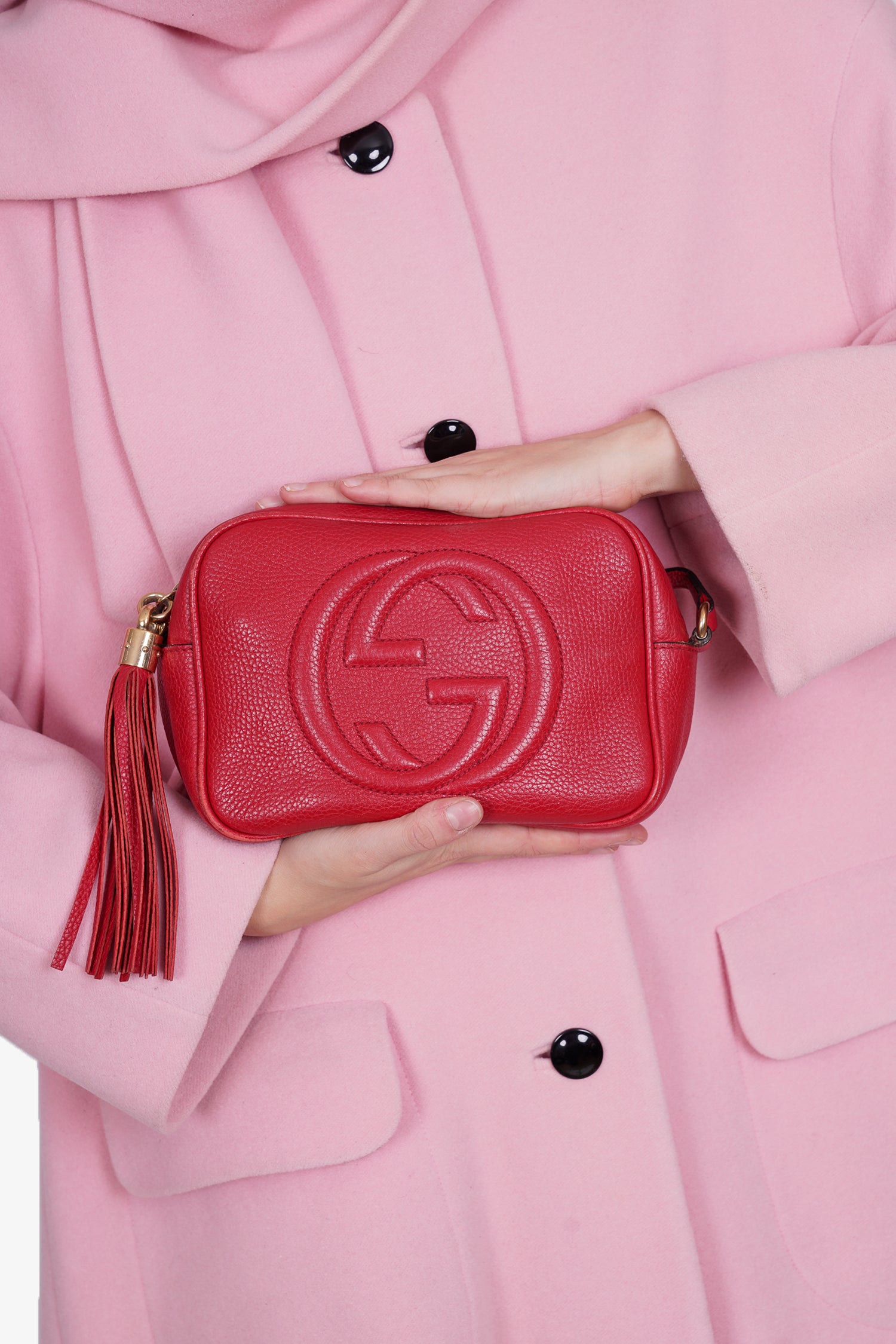 Gucci Red Leather Soho Disco Camera Bag with Tassel – Mine & Yours