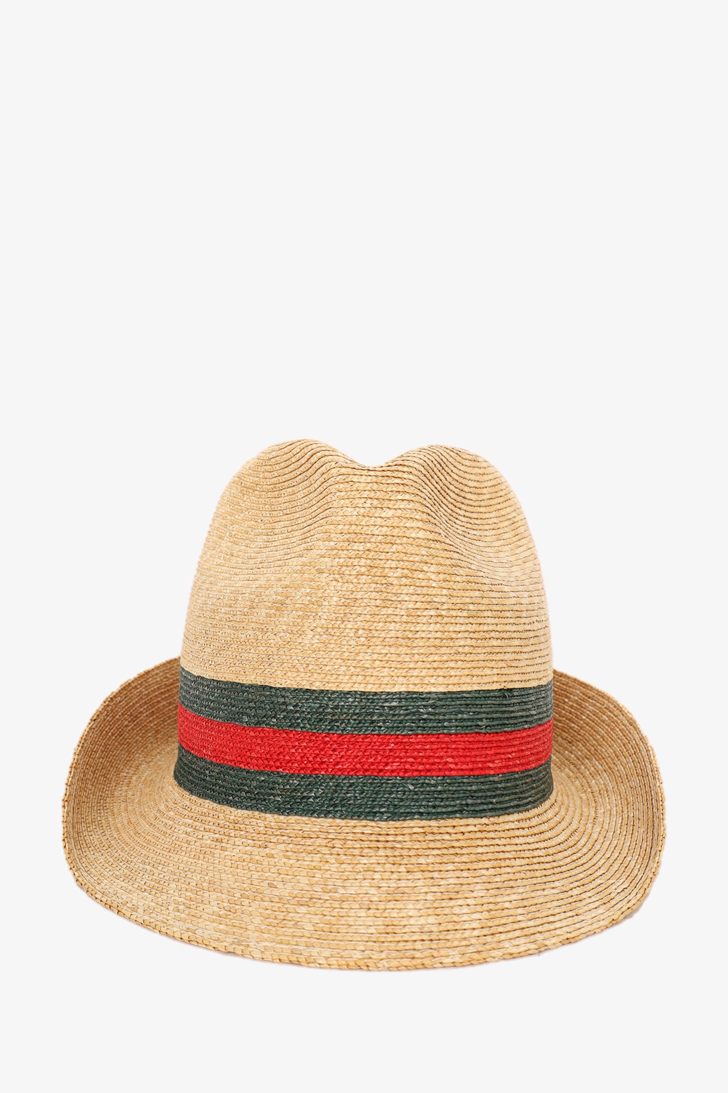 Gucci Striped Straw Fedora Hat Size 57 – Mine & Yours