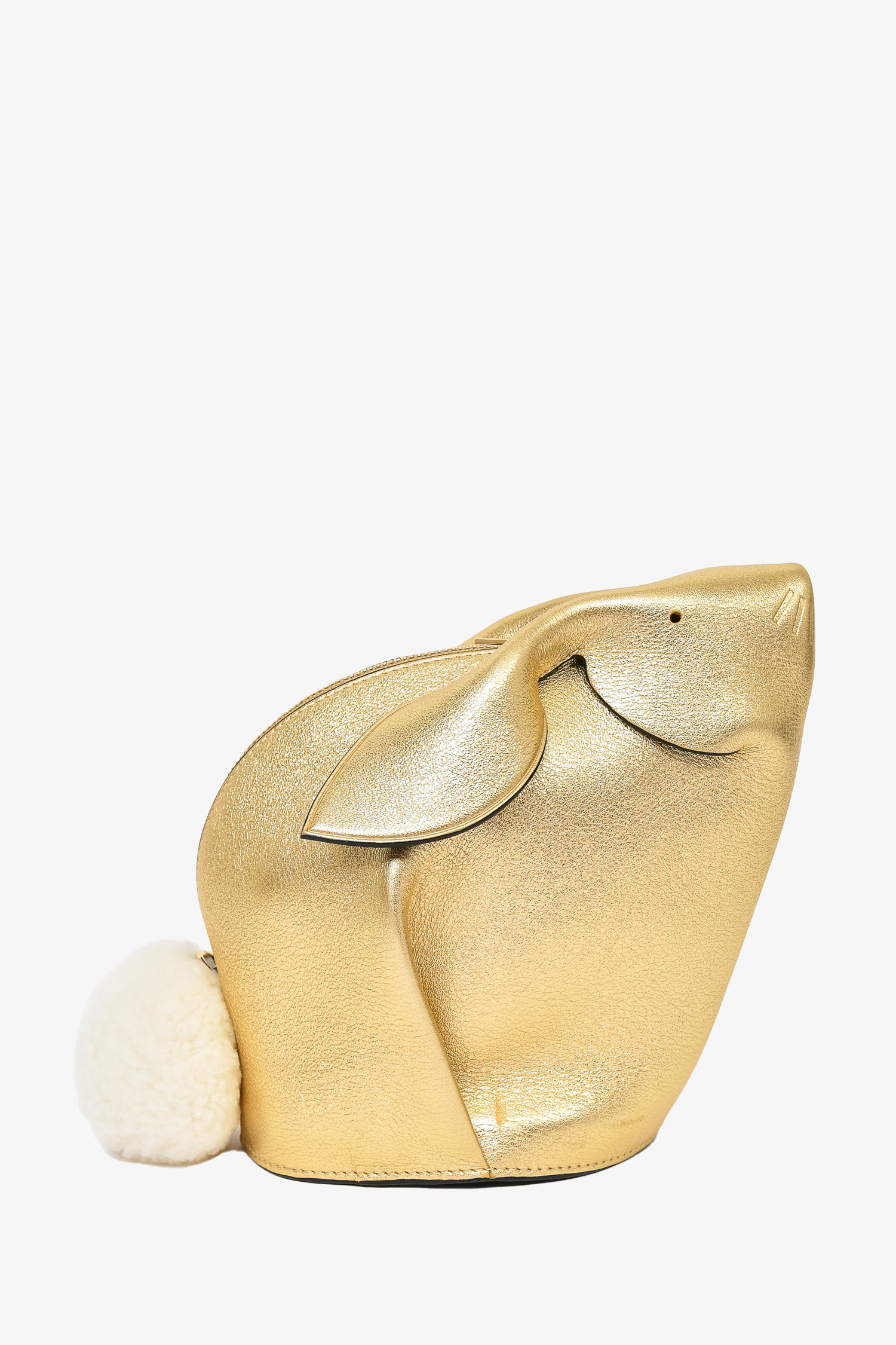 Loewe Gold Leather Rabbit Clutch with Crossbody Strap – Mine & Yours
