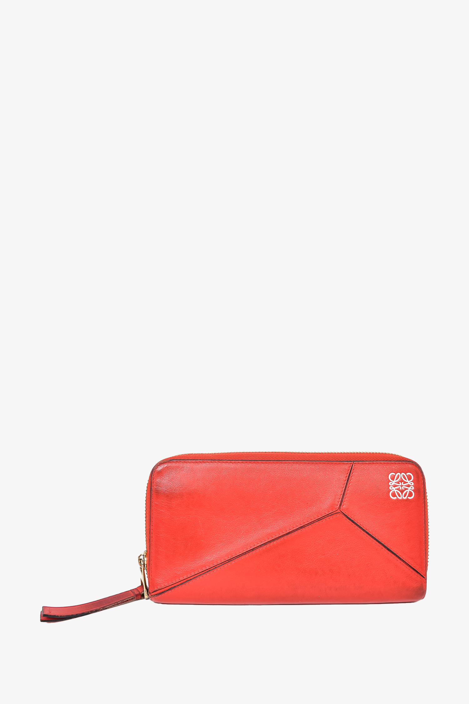 Loewe Red Leather Zip Long Puzzle Wallet – Mine & Yours