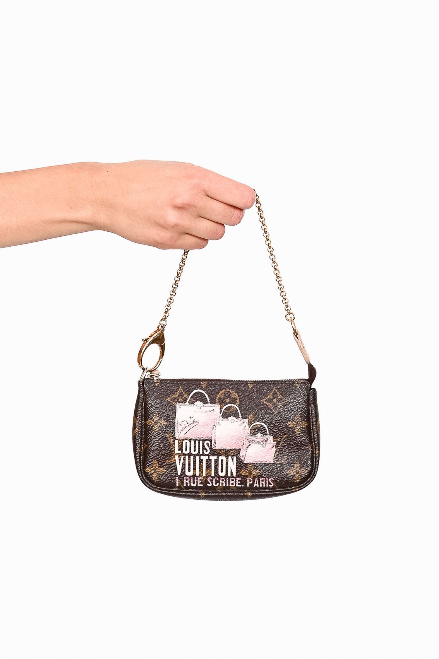 Louis Vuitton 2010 Monogram '1 Rue Scribe, Paris' Pochette – Mine & Yours