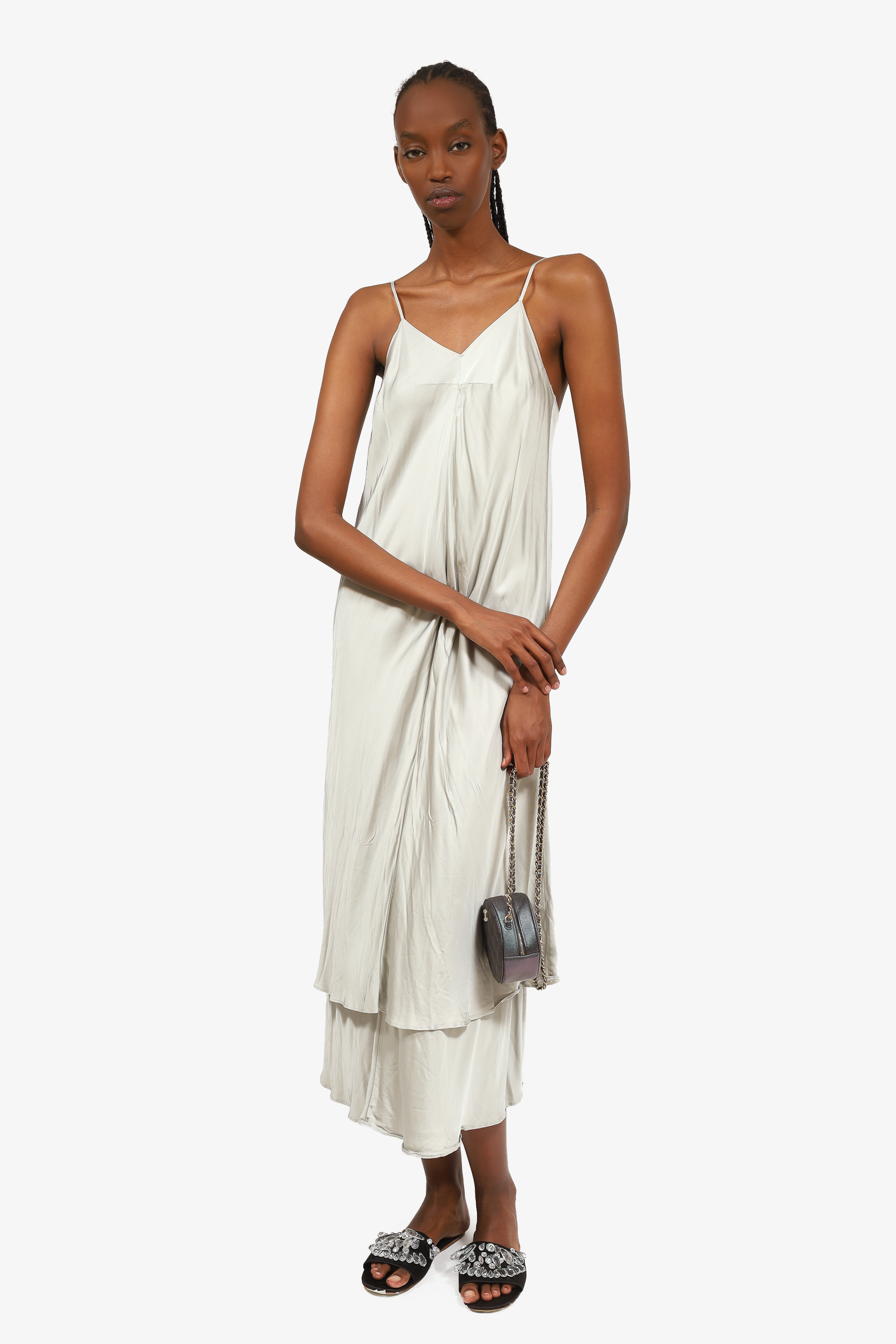 MM6 Maison Margiela Grey Layered Slip Dress Size 38 – Mine & Yours