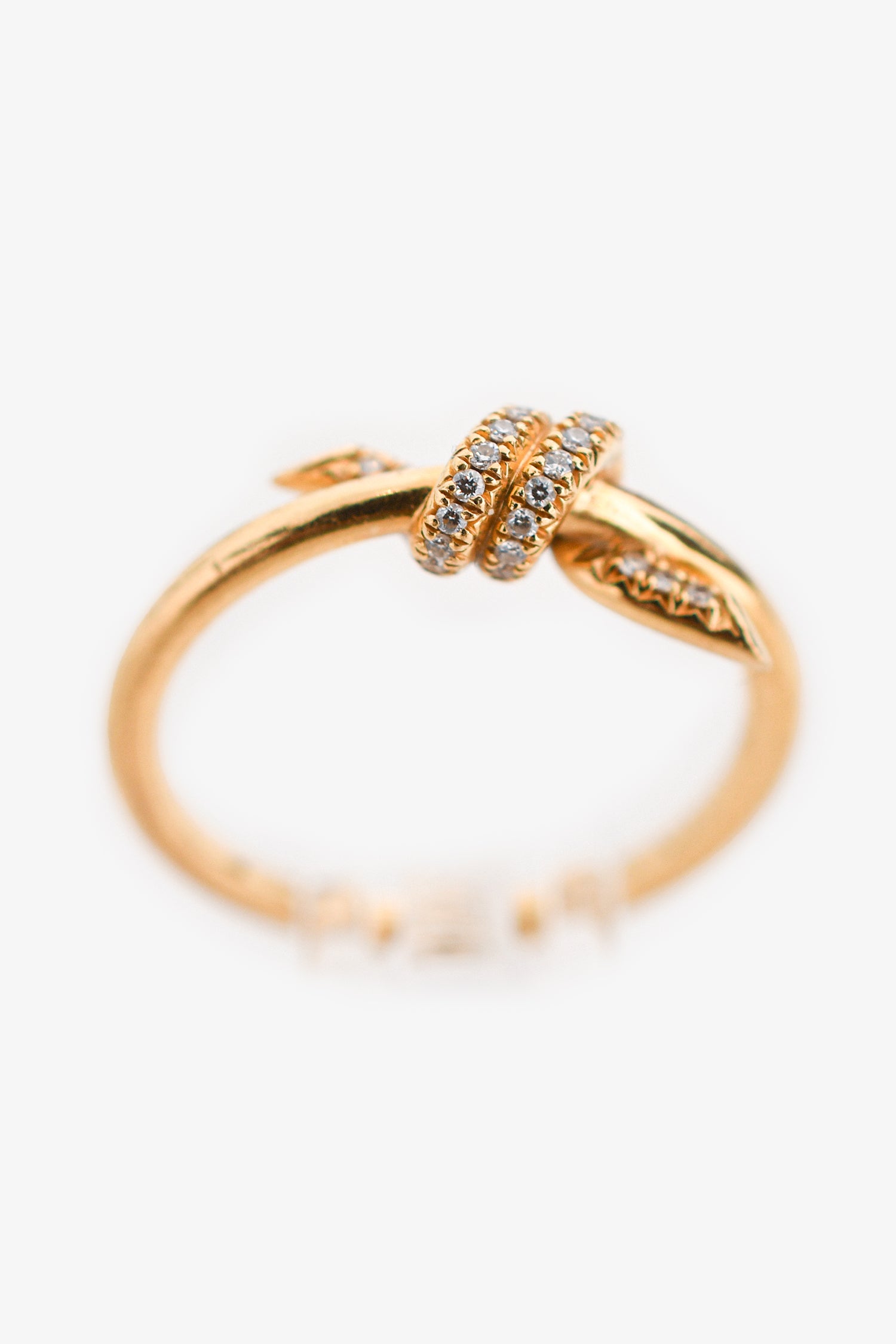 Tiffany & Co. 18K Yellow Gold Diamond Knot Ring – Mine & Yours
