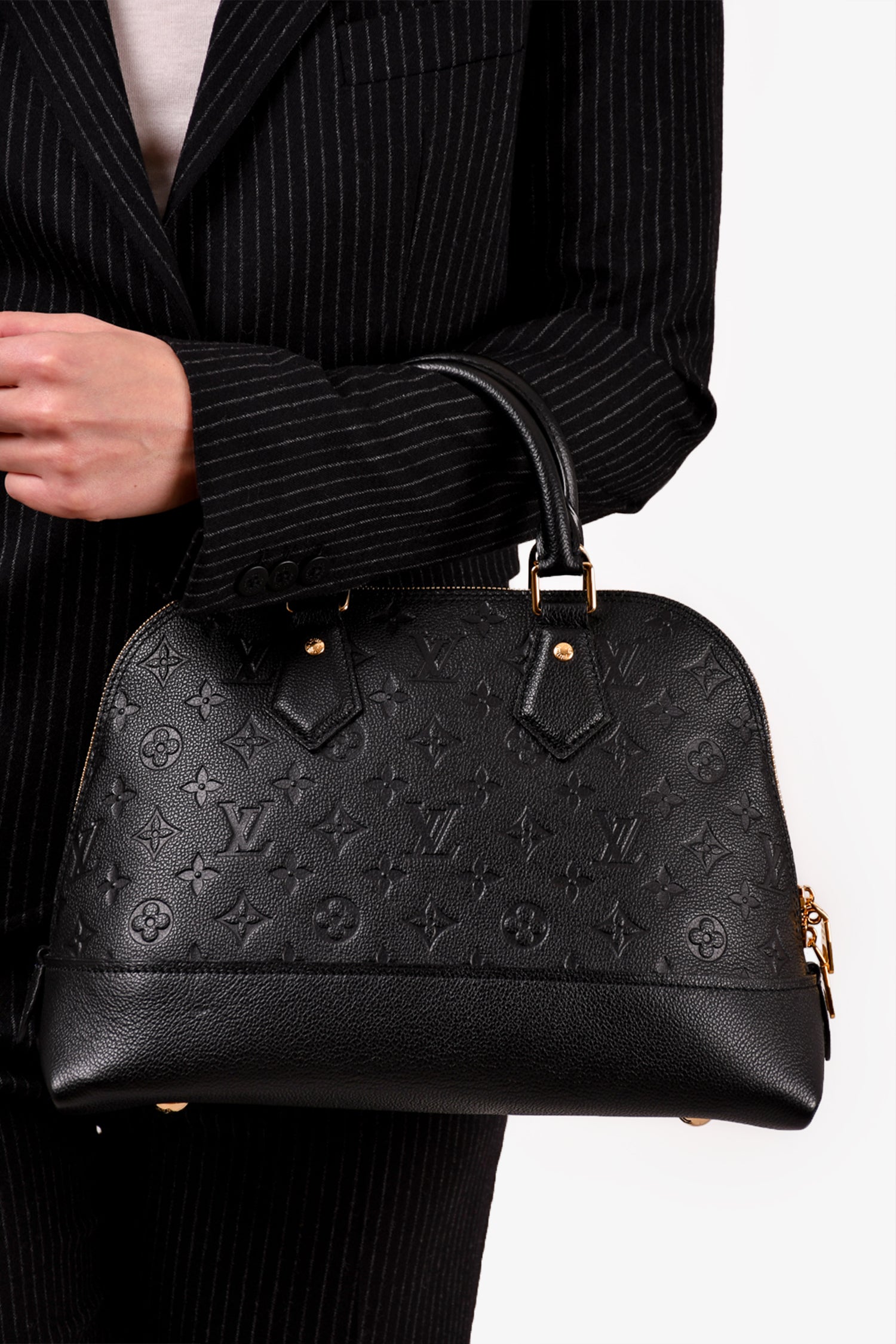 Louis Vuitton 2019 Black Empreinte Leather Neo Alma PM Top Handle with ...