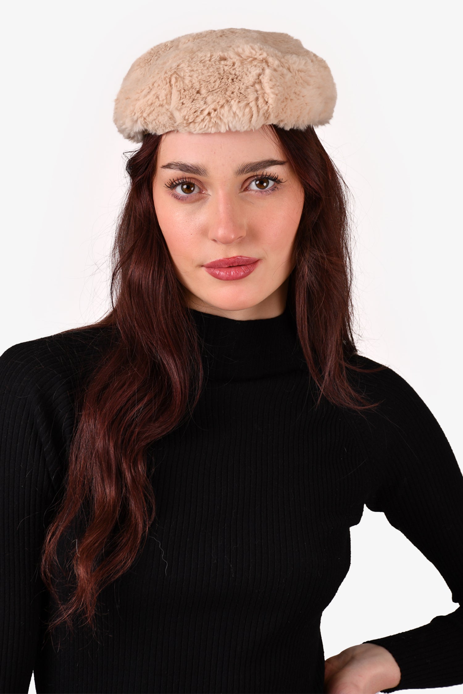 Vintage Beige Rabbit Fur Hat – Mine & Yours