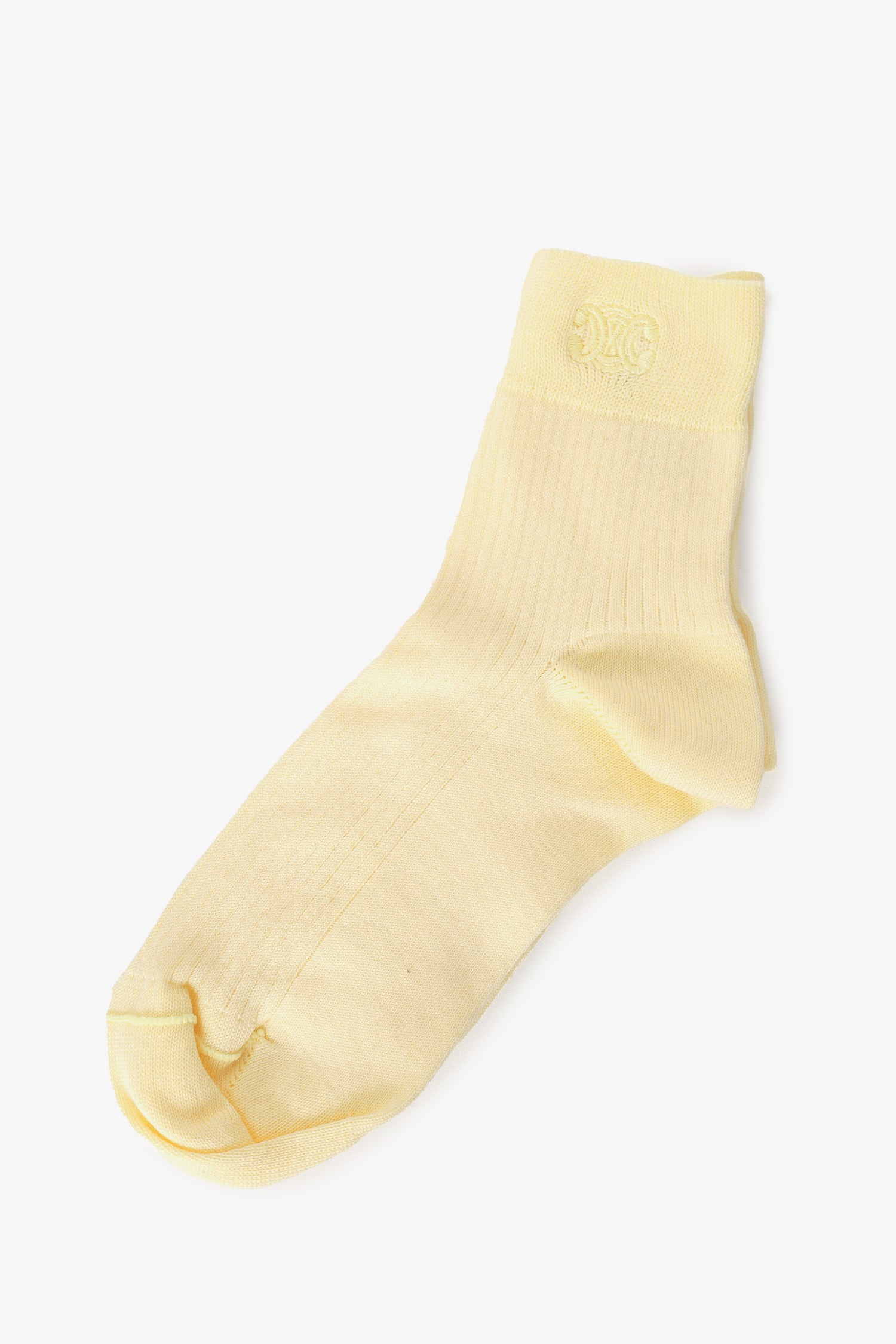 Celine Yellow Cotton Ribbed Triomphe Socks – Mine & Yours