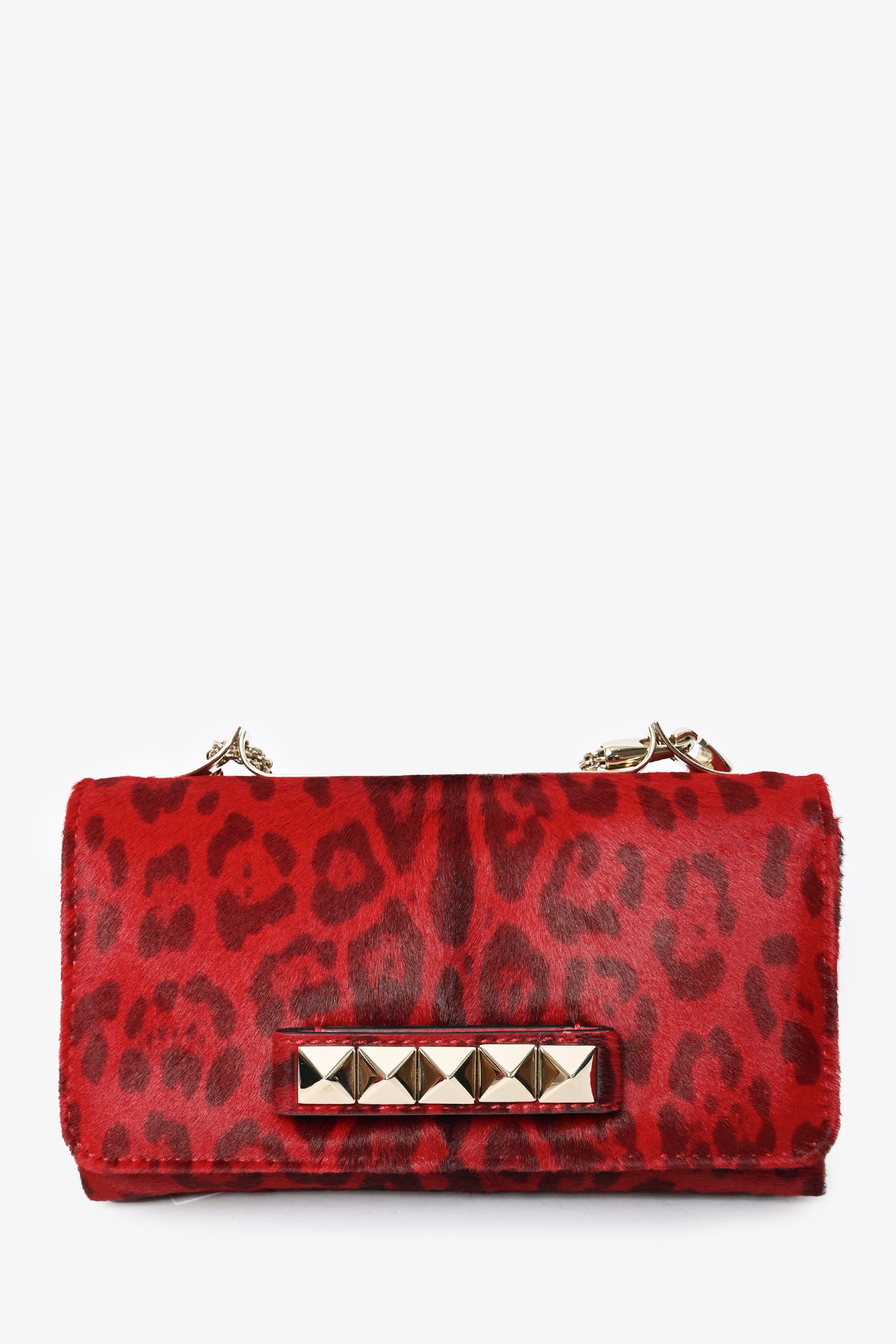 Valentino Red Calf Hair Leopard Print 'Va Va Voom' Shoulder Bag – Mine ...