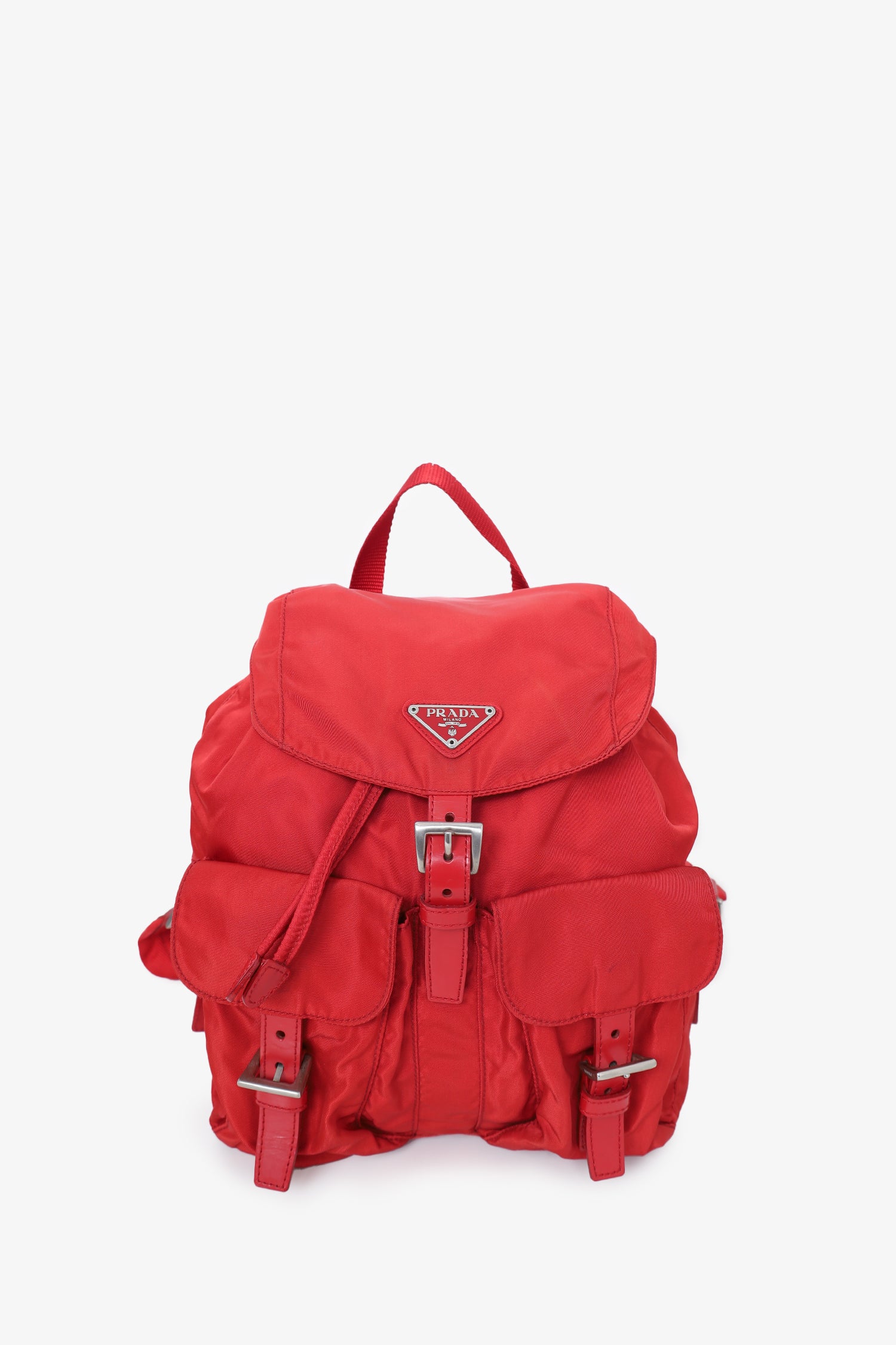 Prada Red Nylon/Leather Trim Mini Backpack – Mine & Yours