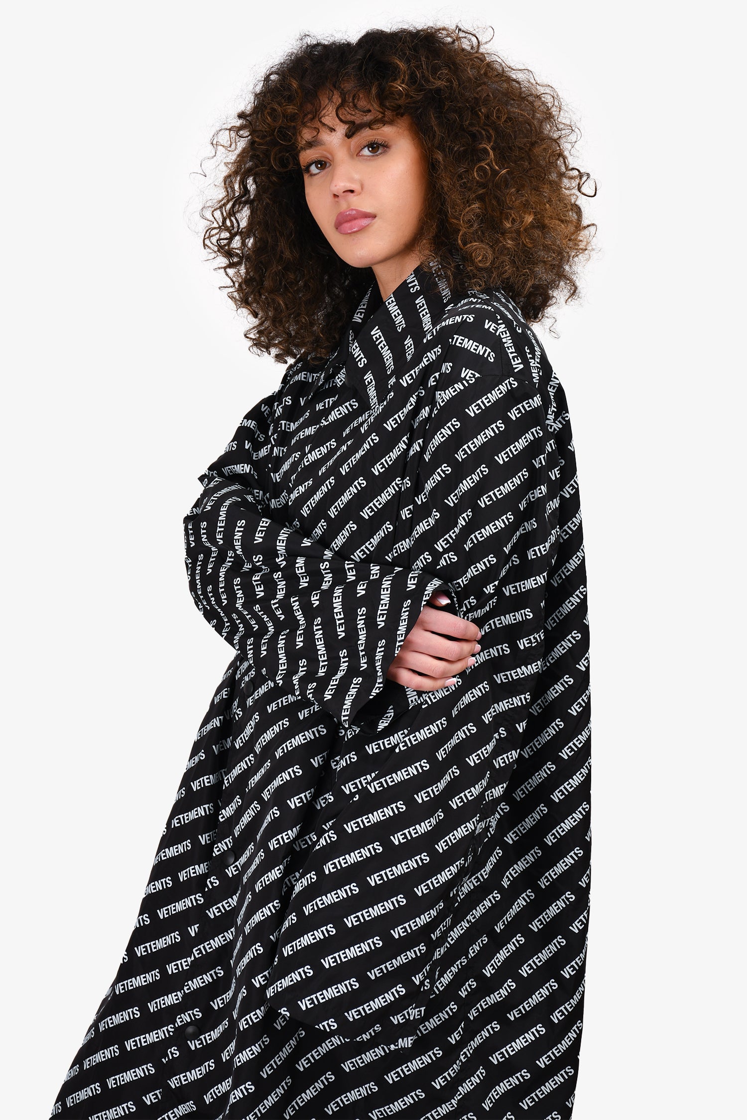 Vetements Black/White Monogram Rain Jacket Size L – Mine & Yours