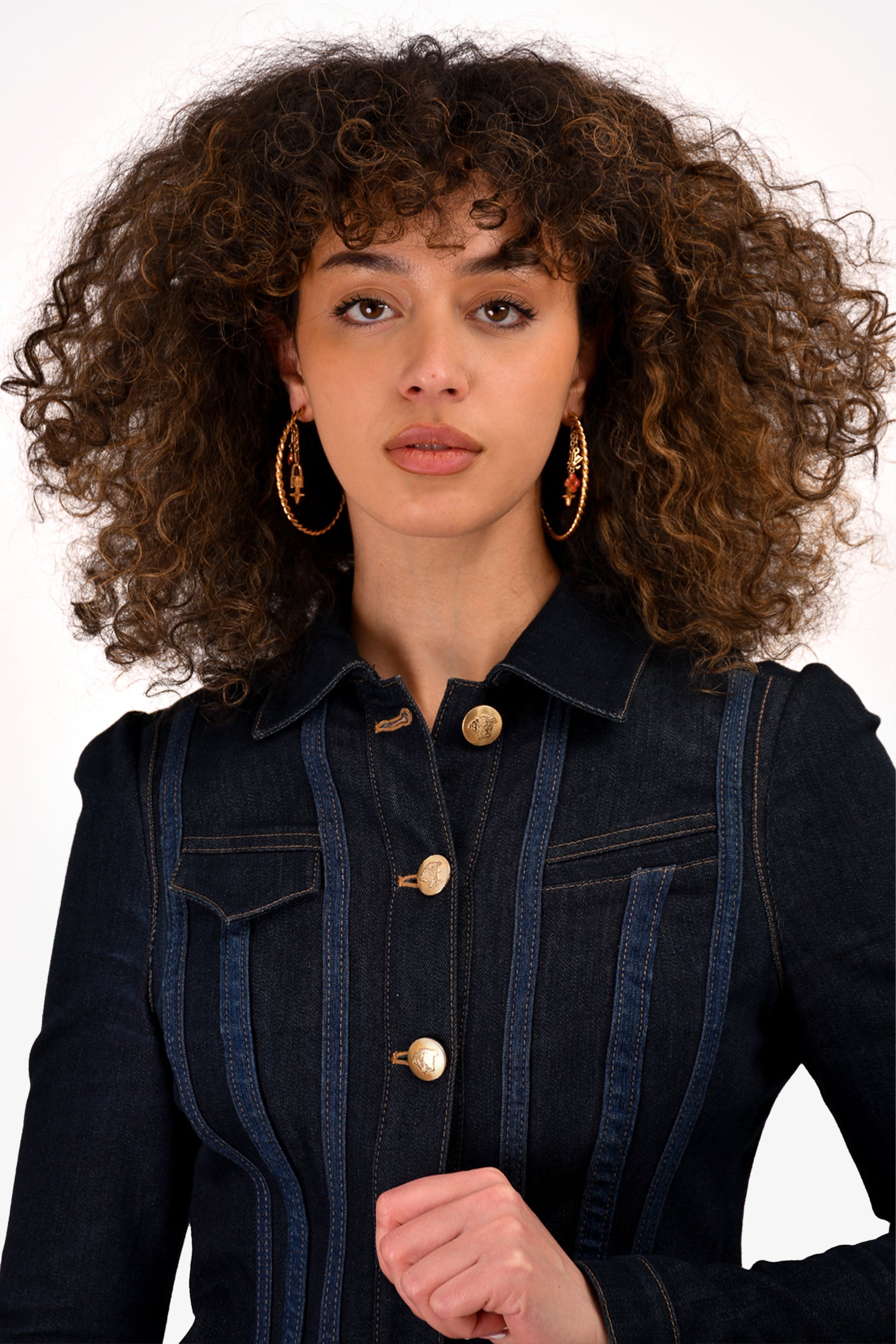 Louis Vuitton Gold Toned Charms Twisted Wire Ear Hoops – Mine & Yours