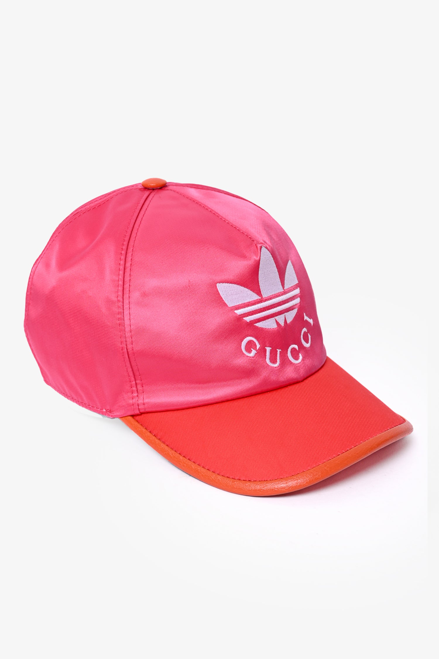 Gucci x Adidas Neon Pink Satin/Red Hat – Mine & Yours