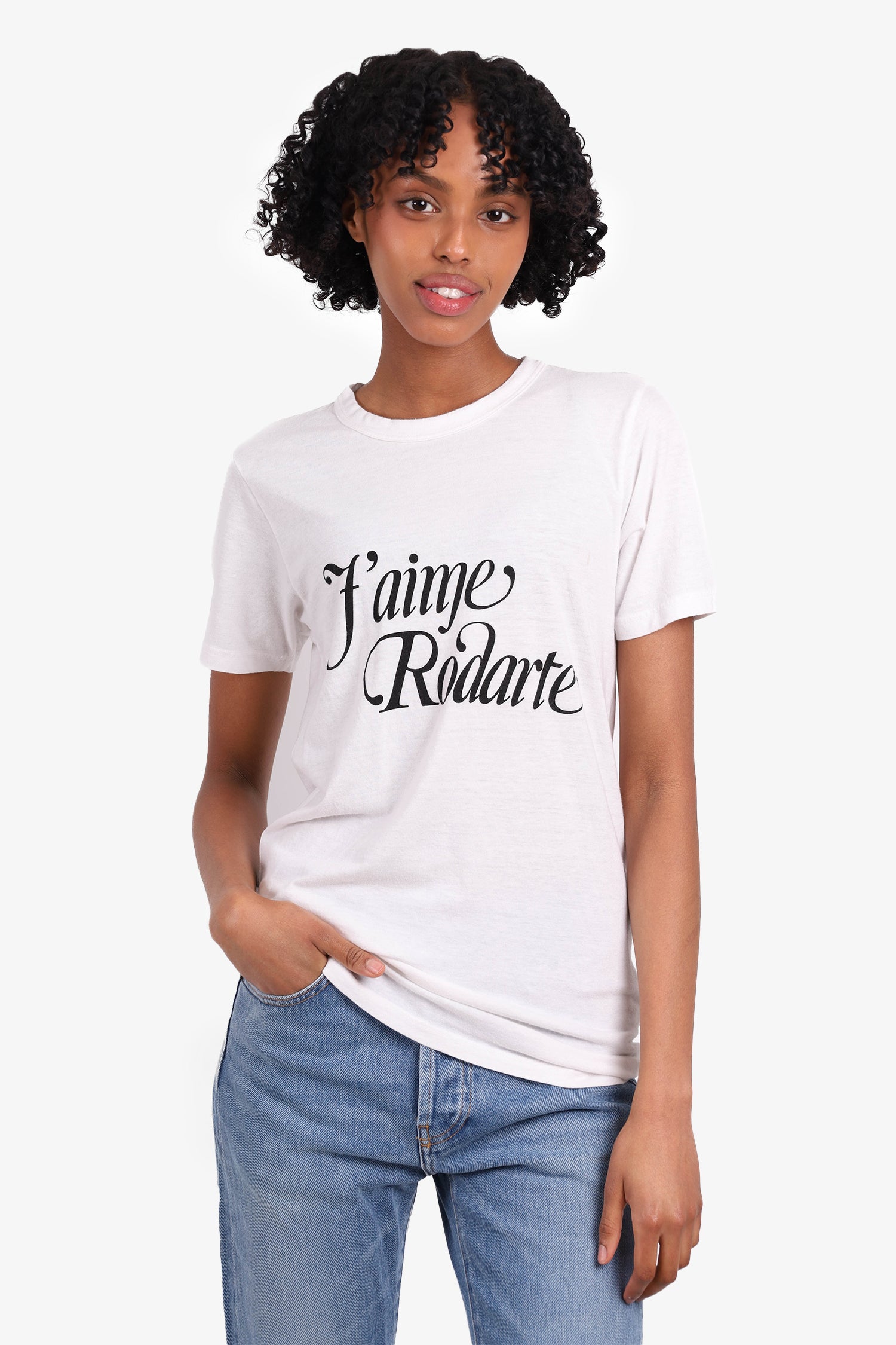Rodarte White/Black 'J'aime Rodarte' T-Shirt Size S – Mine & Yours