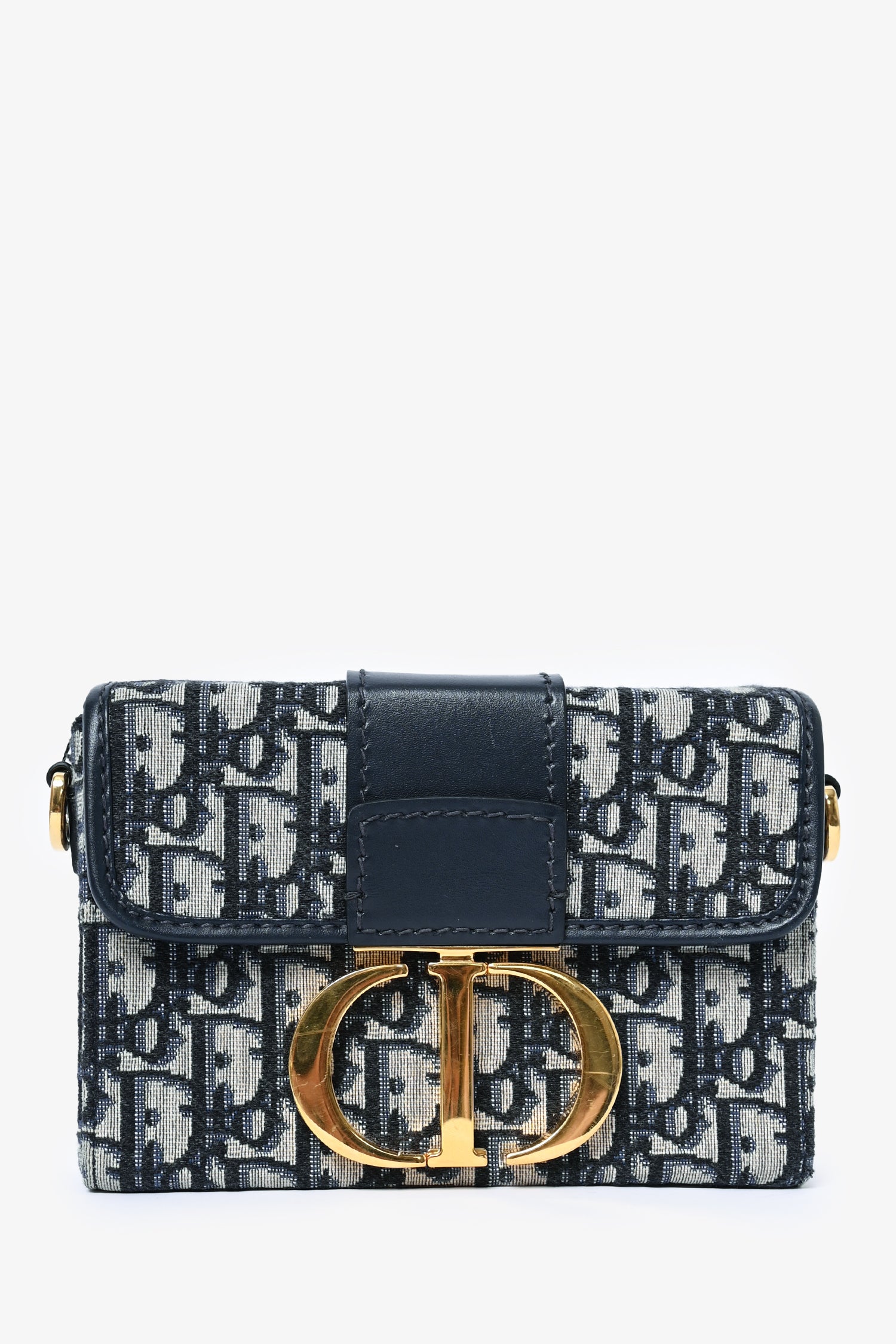 Christian Dior 2019 Navy Oblique Montaigne 30 Box Bag – Mine & Yours