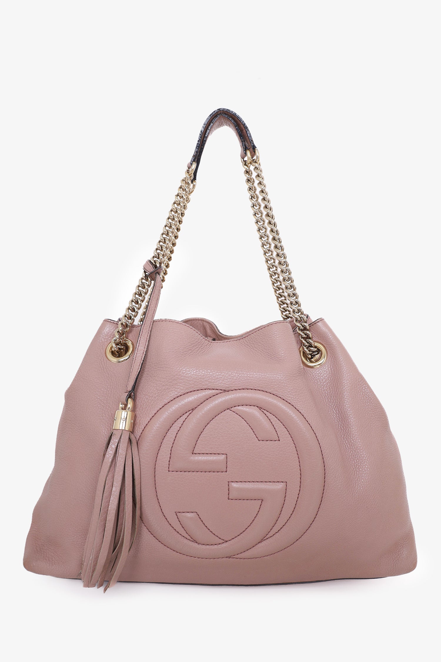 Gucci Taupe Leather 'Soho' Chain Tote Bag – Mine & Yours