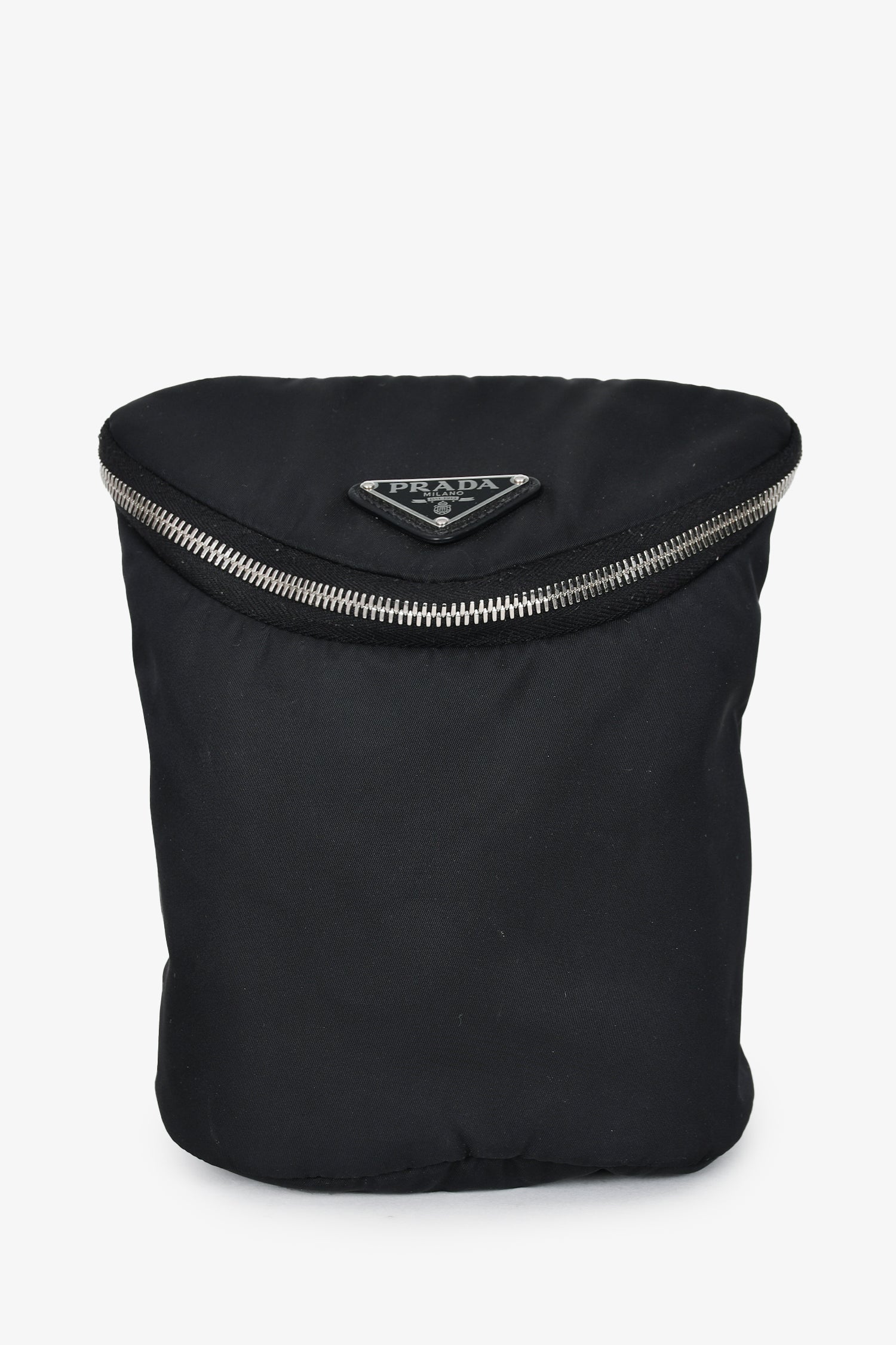 Prada Black Nylon Zip Pouch with Mini Pouch + Canvas Strap – Mine & Yours
