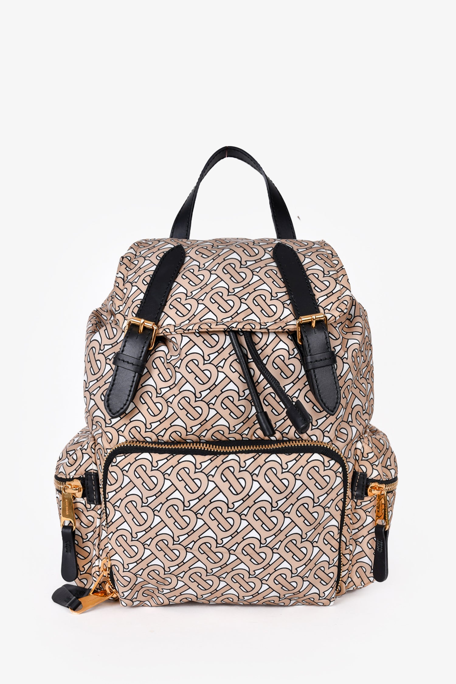 Burberry Beige Leather TB Monogram Backpack – Mine & Yours