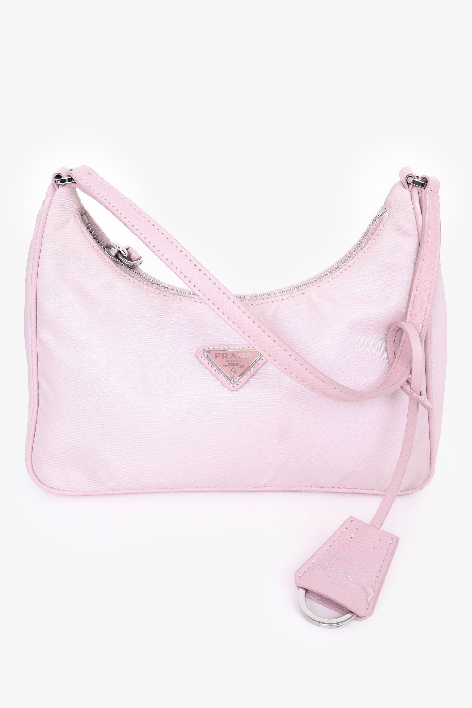 Prada Rosa Tessuto Nylon Saffiano Mini Re-Edition 2005 Bag – Mine & Yours