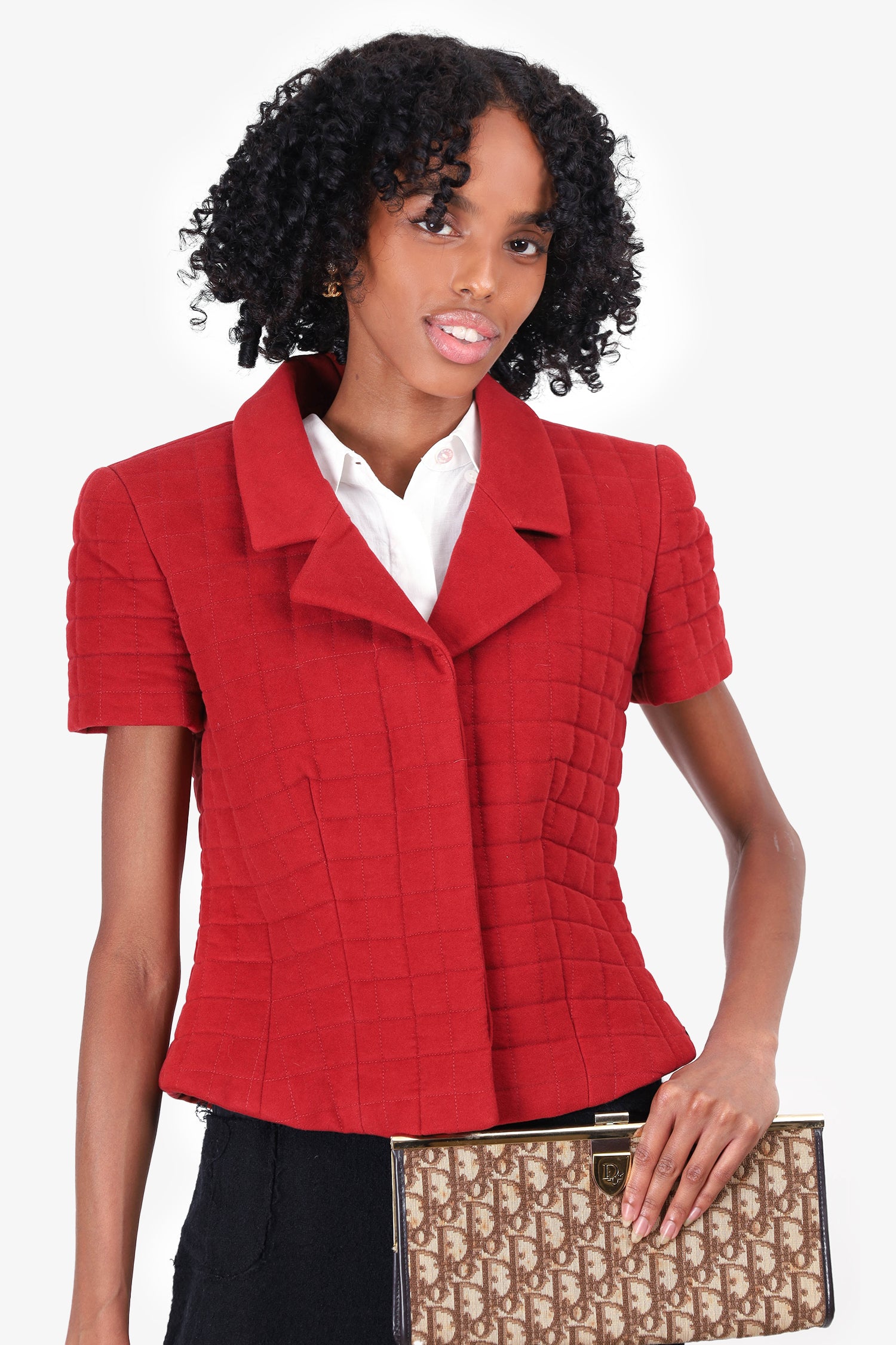 Pre-Loved Chanel™ Red Quilted Short Sleeve Jacket Size 40 – Mine & Yours