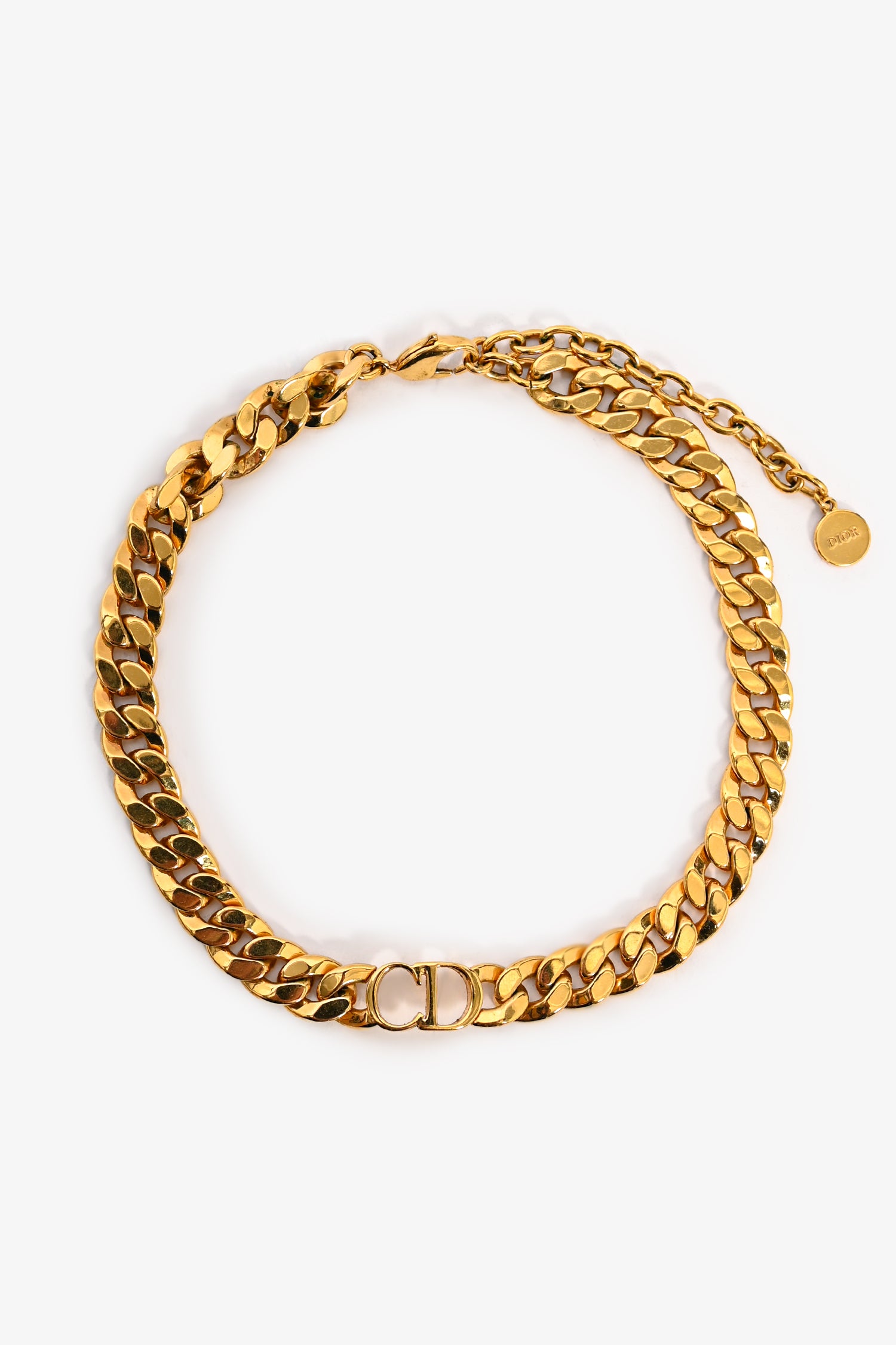 Christian Dior Gold Toned 30 Montaigne Chain Link Necklace – Mine & Yours