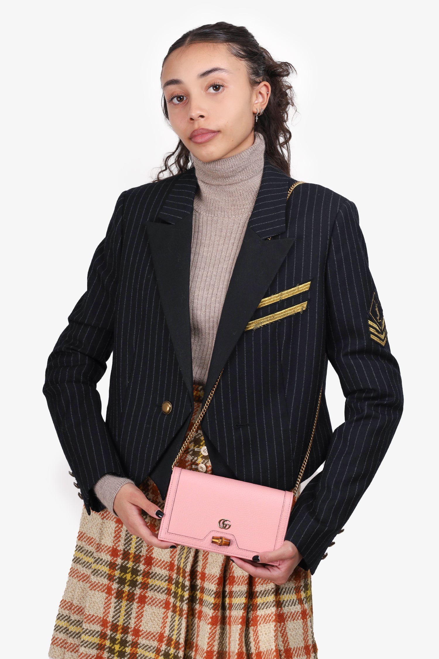 Gucci Pink Leather 'Diana Mini Bag With Bamboo' Crossbody – Mine & Yours