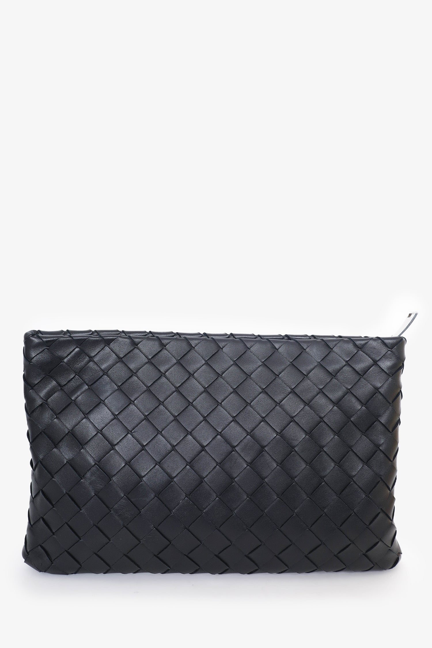 Bottega Veneta Black Intrecciato Leather Medium Pouch – Mine & Yours