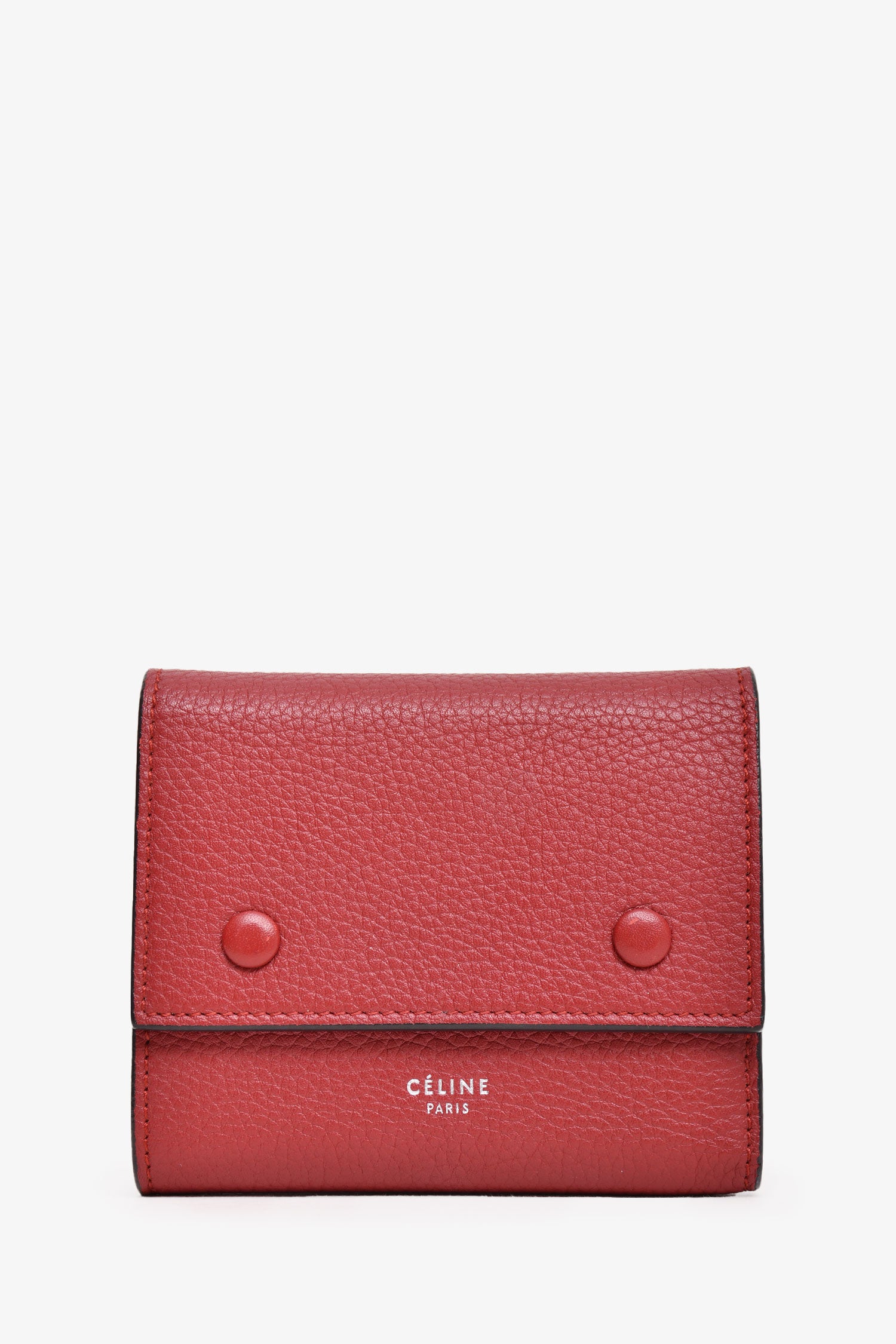 Celine Red Leather Small Trifold Wallet – Mine & Yours