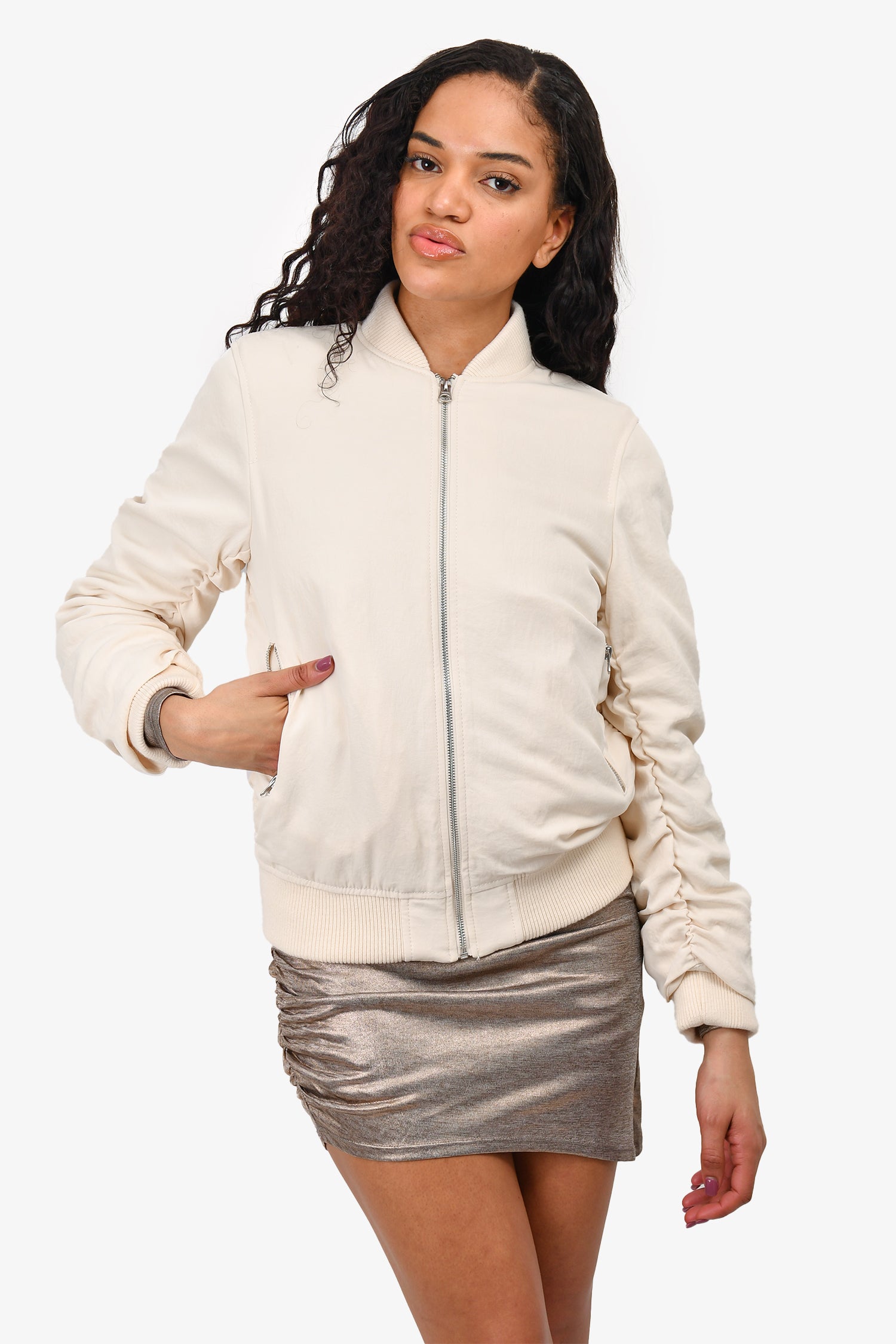 Acne Studios Cream Bomber Jacket Size 34 – Mine & Yours