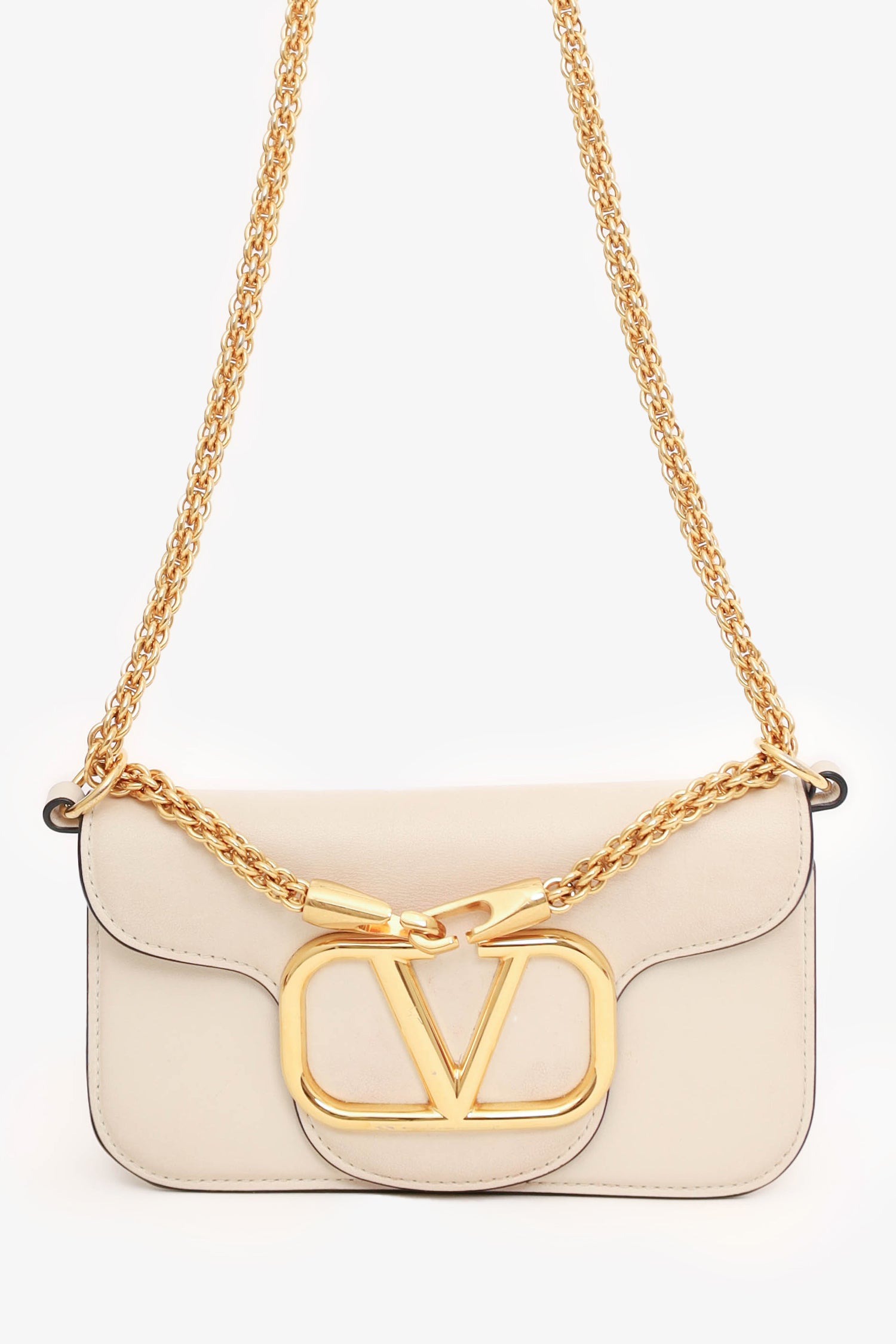 Valentino White Leather Locò Micro Bag – Mine & Yours