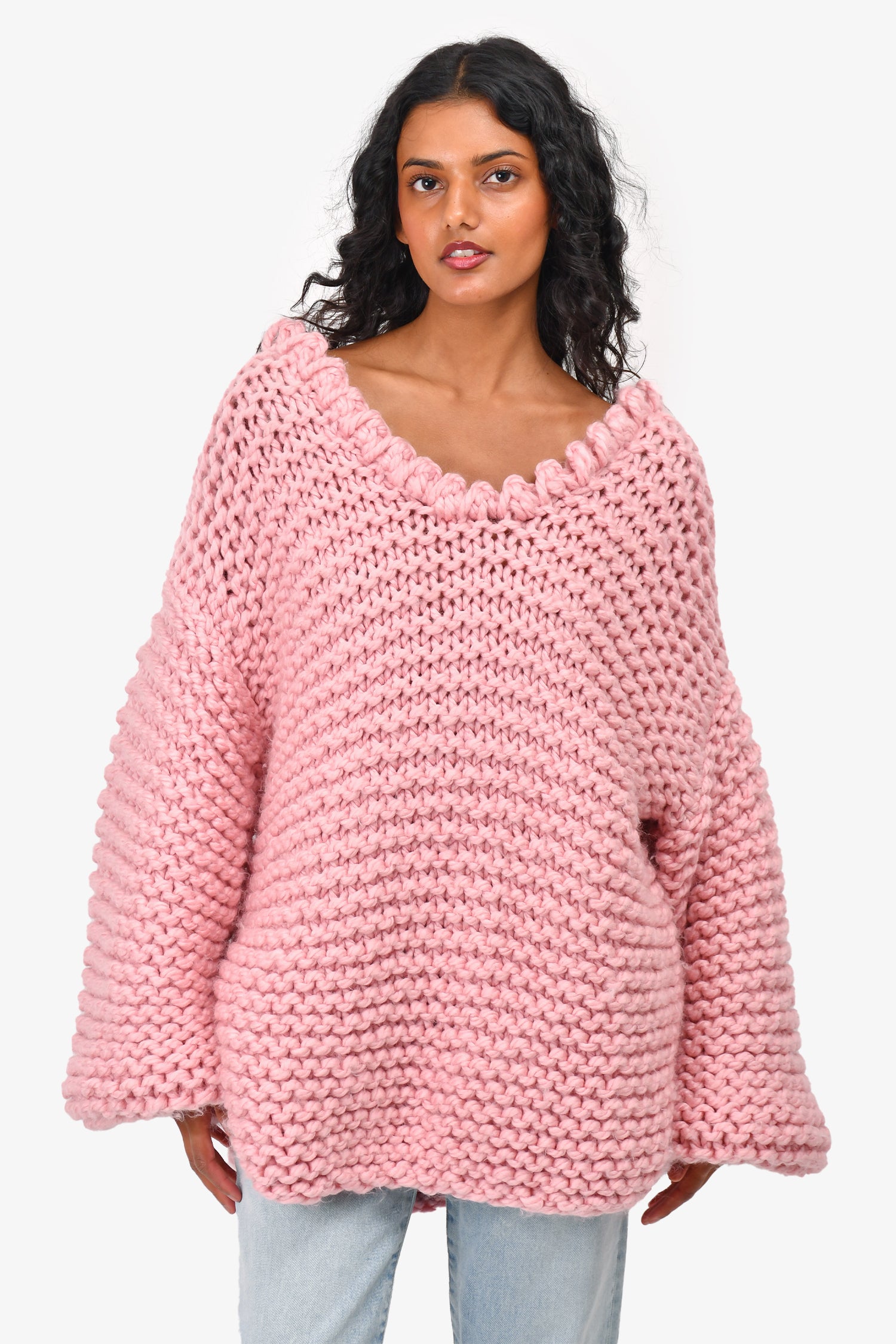 MUMS Pink Cable Knit Chunky Sweater O/S – Mine & Yours