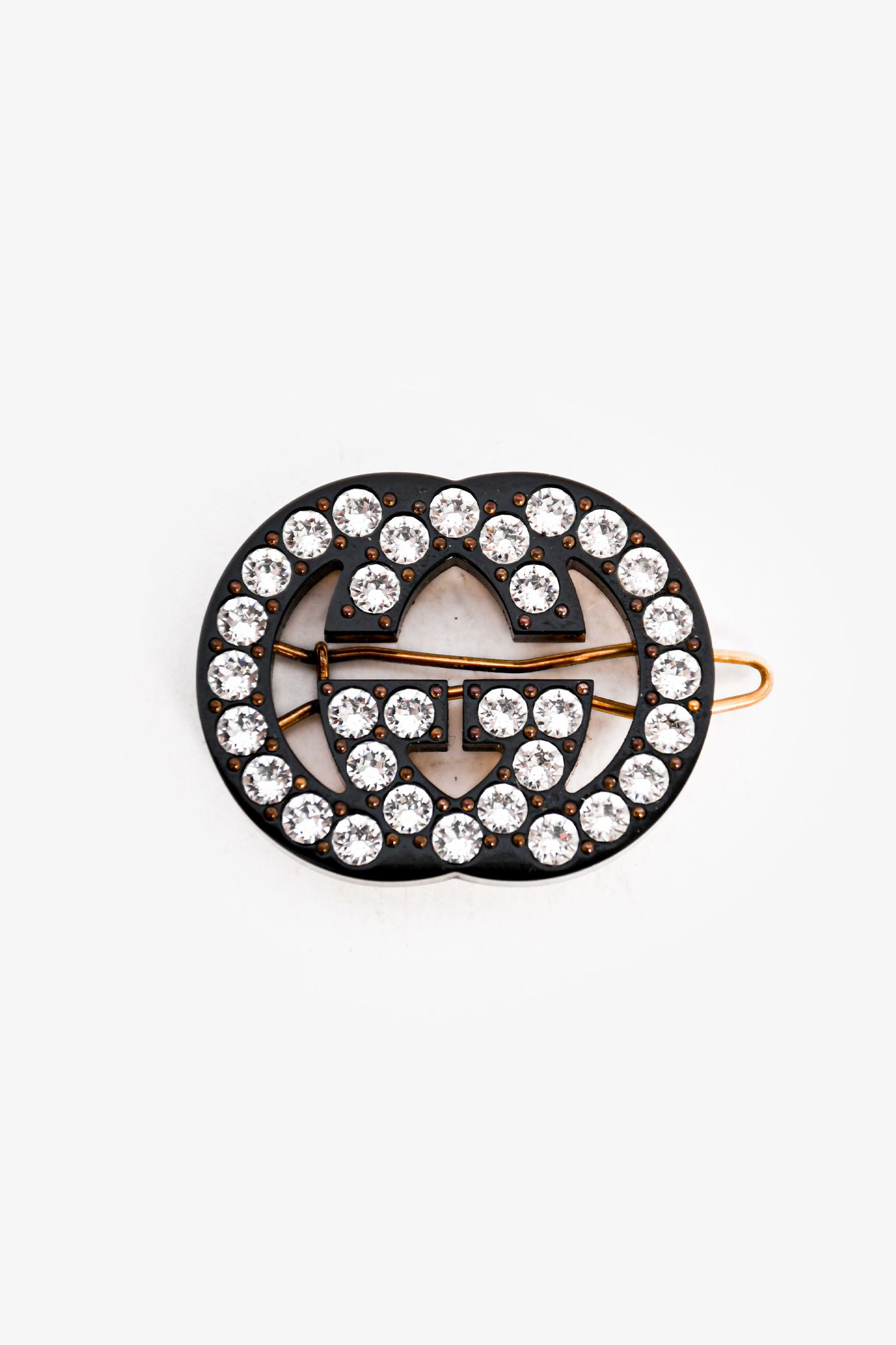 Gucci Black Resin Crystal Embellished GG Hair Pin – Mine & Yours