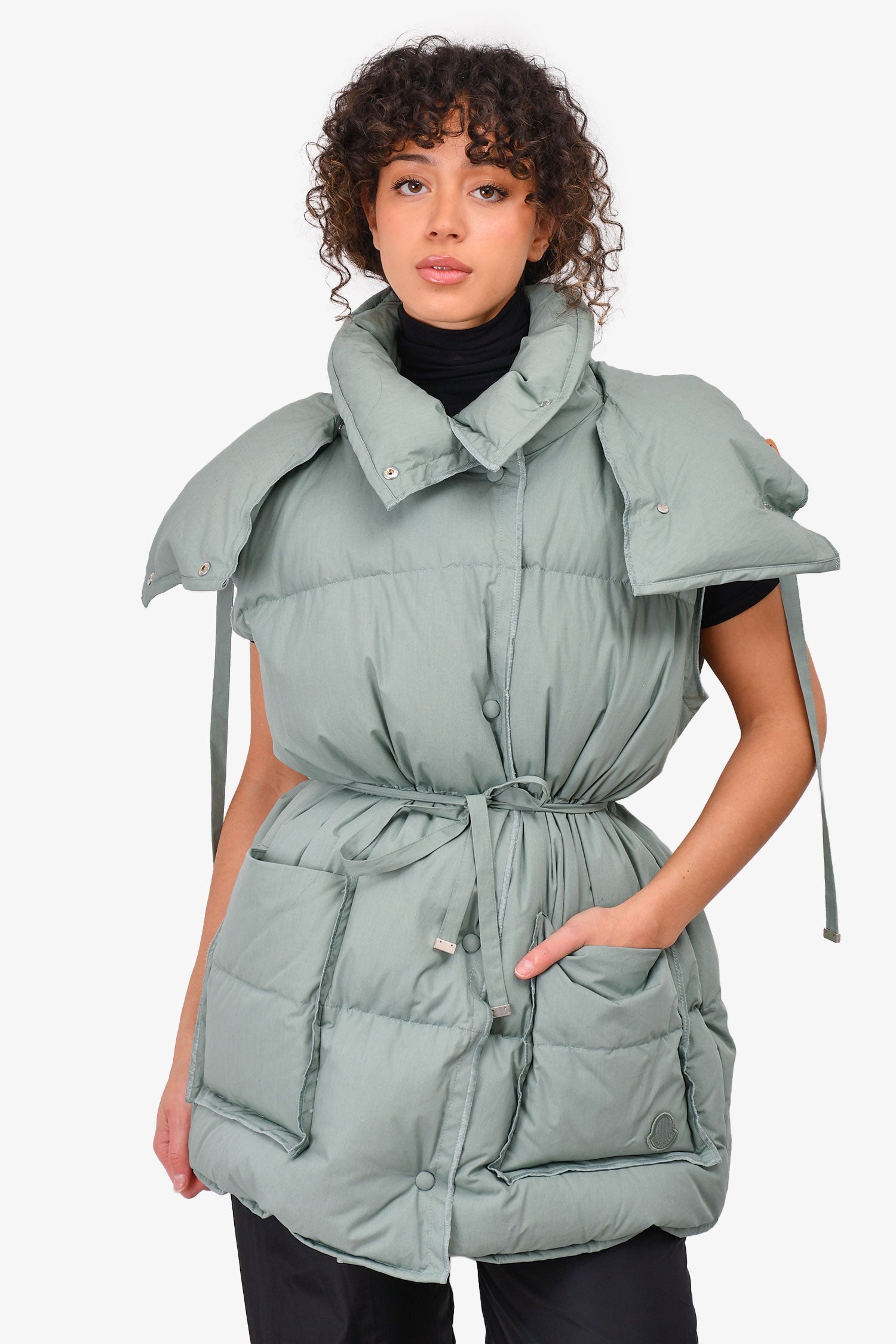 Moncler Sage Green Batty Gilet Hooded Vest Down Jacket Size 2 – Mine ...