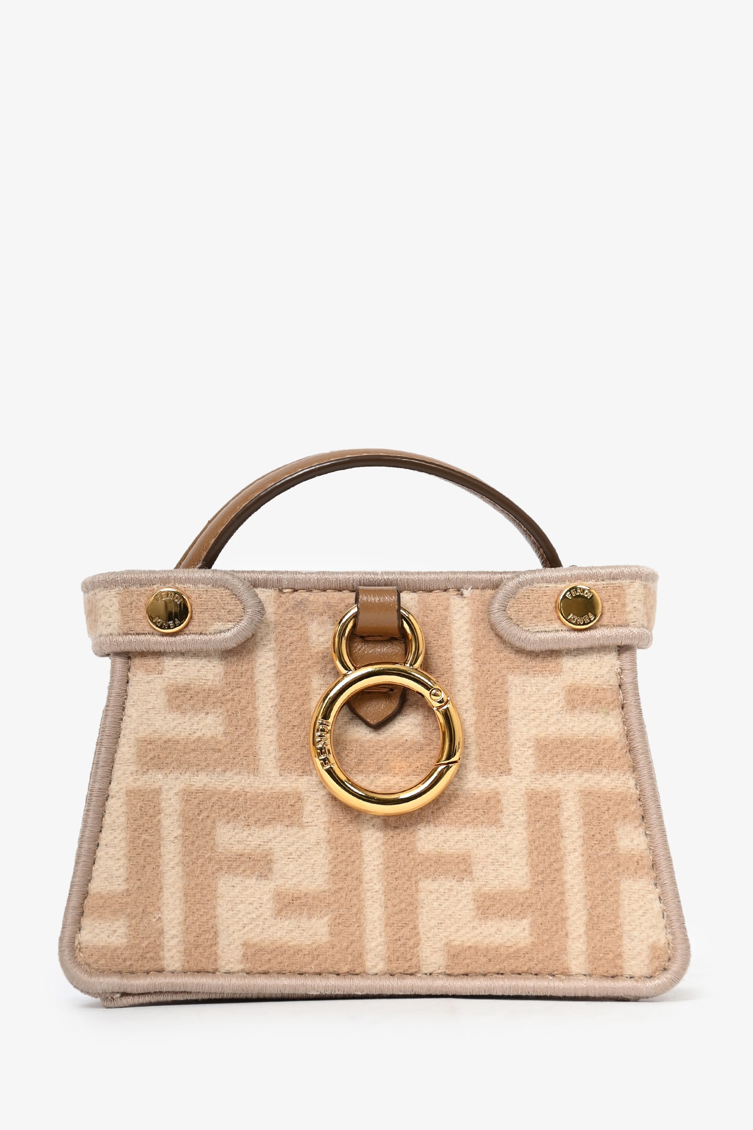 Fendi Beige FF Embroidered Peekaboo Bag Charm – Mine & Yours