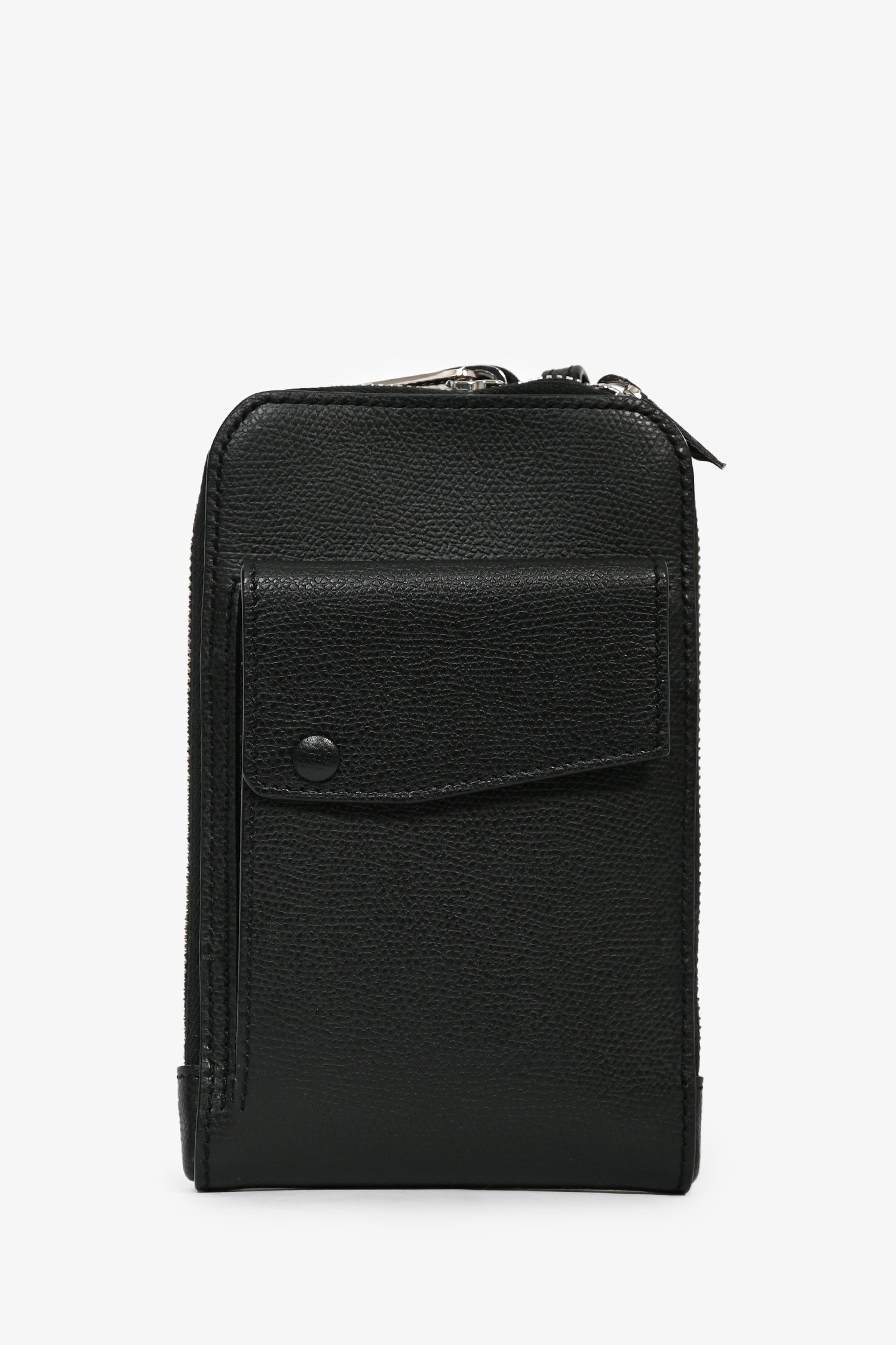 Valextra Black Leather Crossbody Phone Case – Mine & Yours