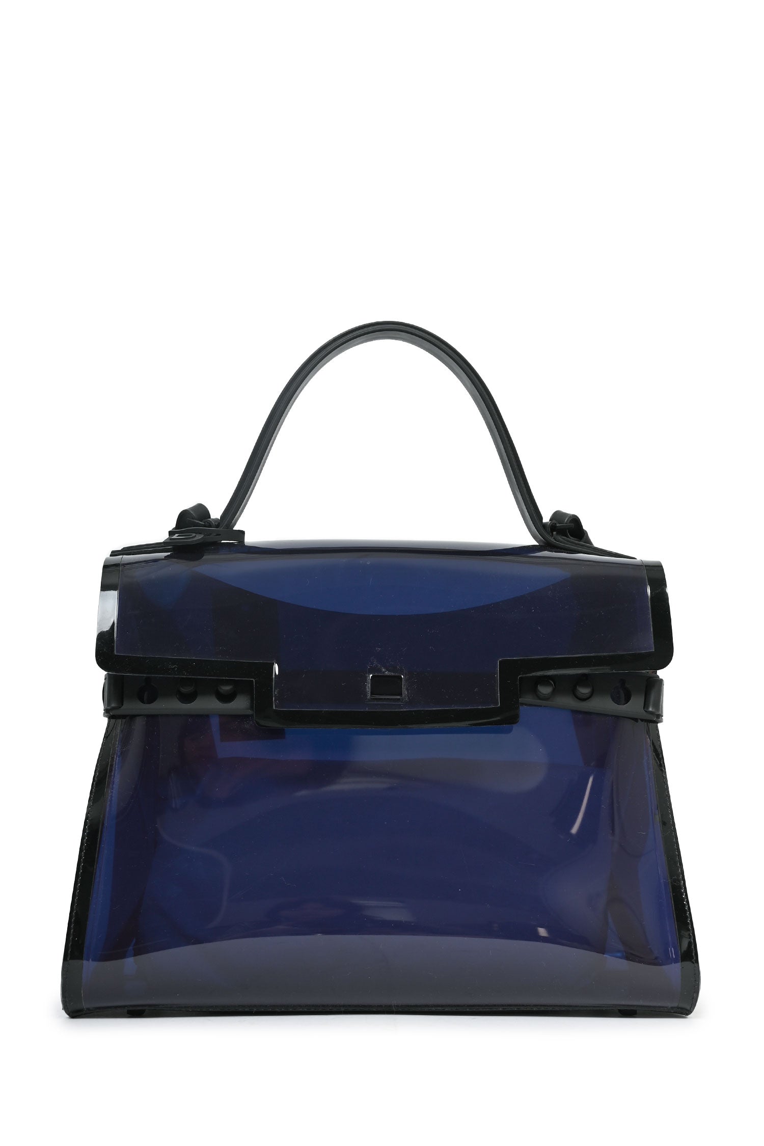 Delvaux Blue/Black PVC 'Tempete' GM Top Handle Bag – Mine & Yours