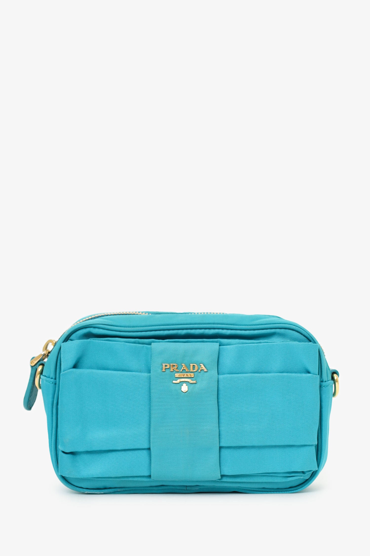 Prada Turquoise Tessuto Nylon Bow Crossbody Bag (As Is) – Mine & Yours