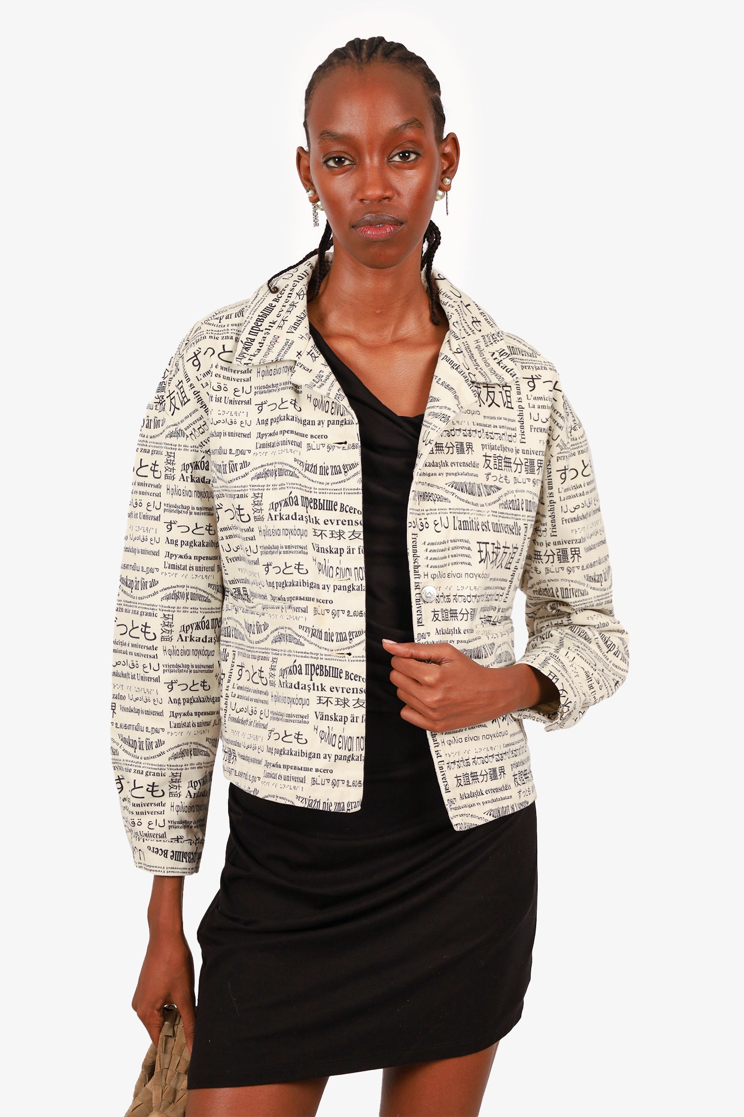 Paloma Wool Black/White Denim Text Print Jacket Size M 'As Is' – Mine ...