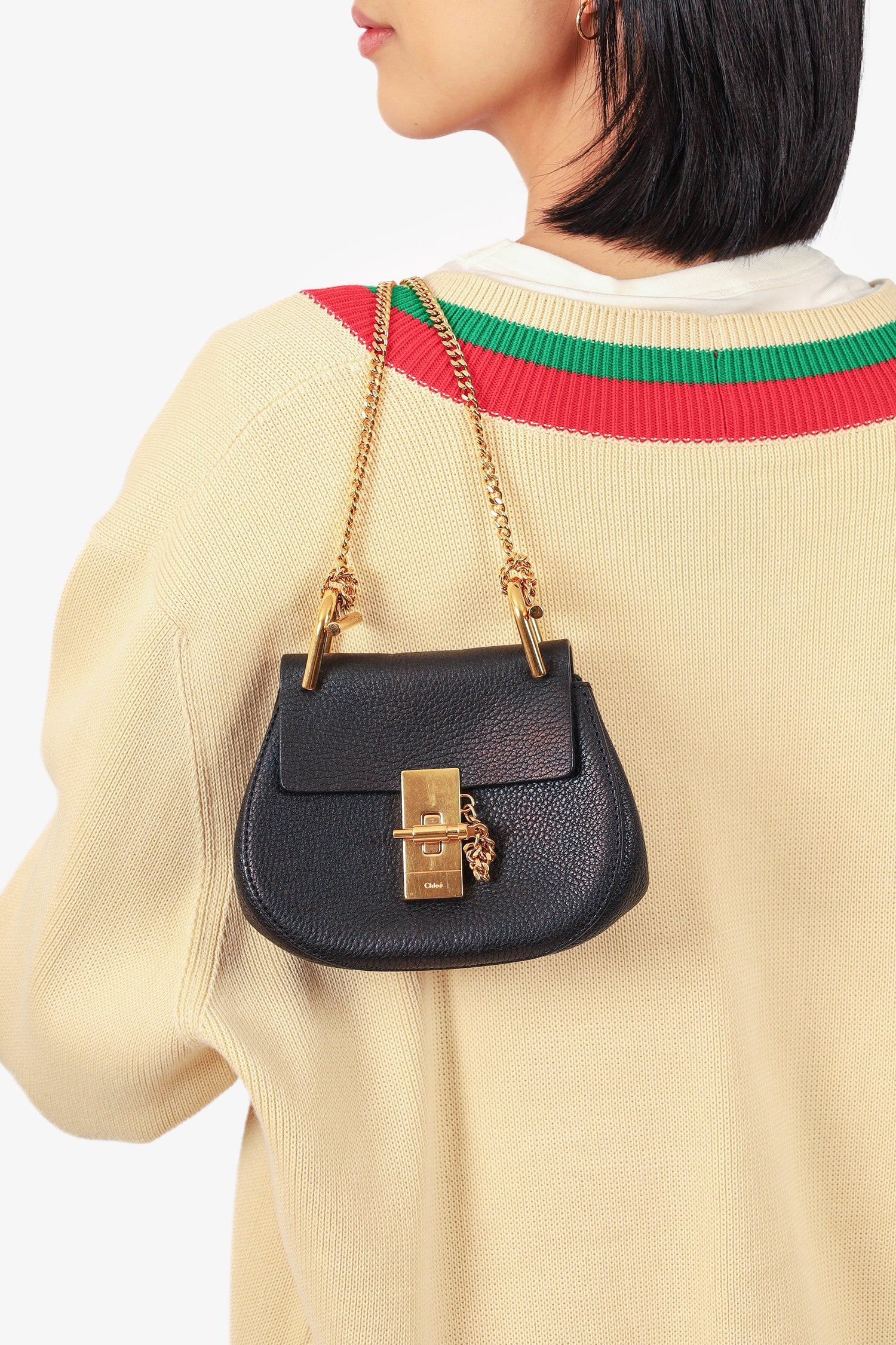Chloe Black Leather Mini Drew Bag – Mine & Yours