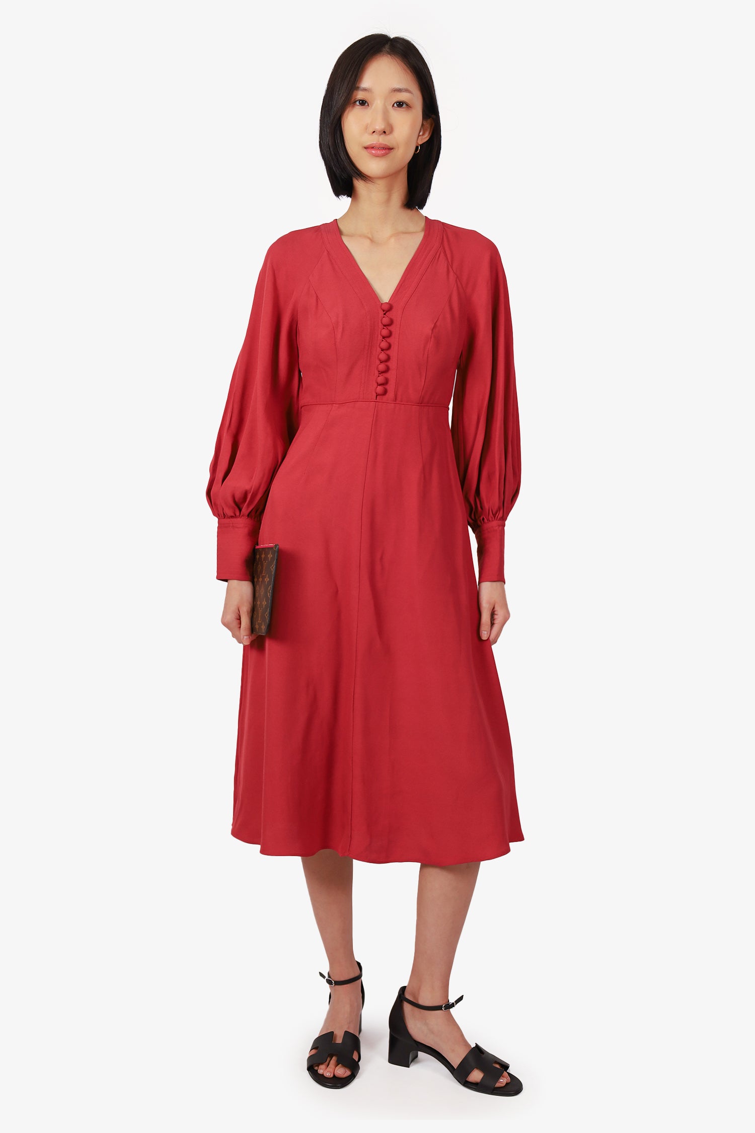 Zimmermann Red V-Neck Long Sleeve Dress Size 0 (As Is) – Mine & Yours